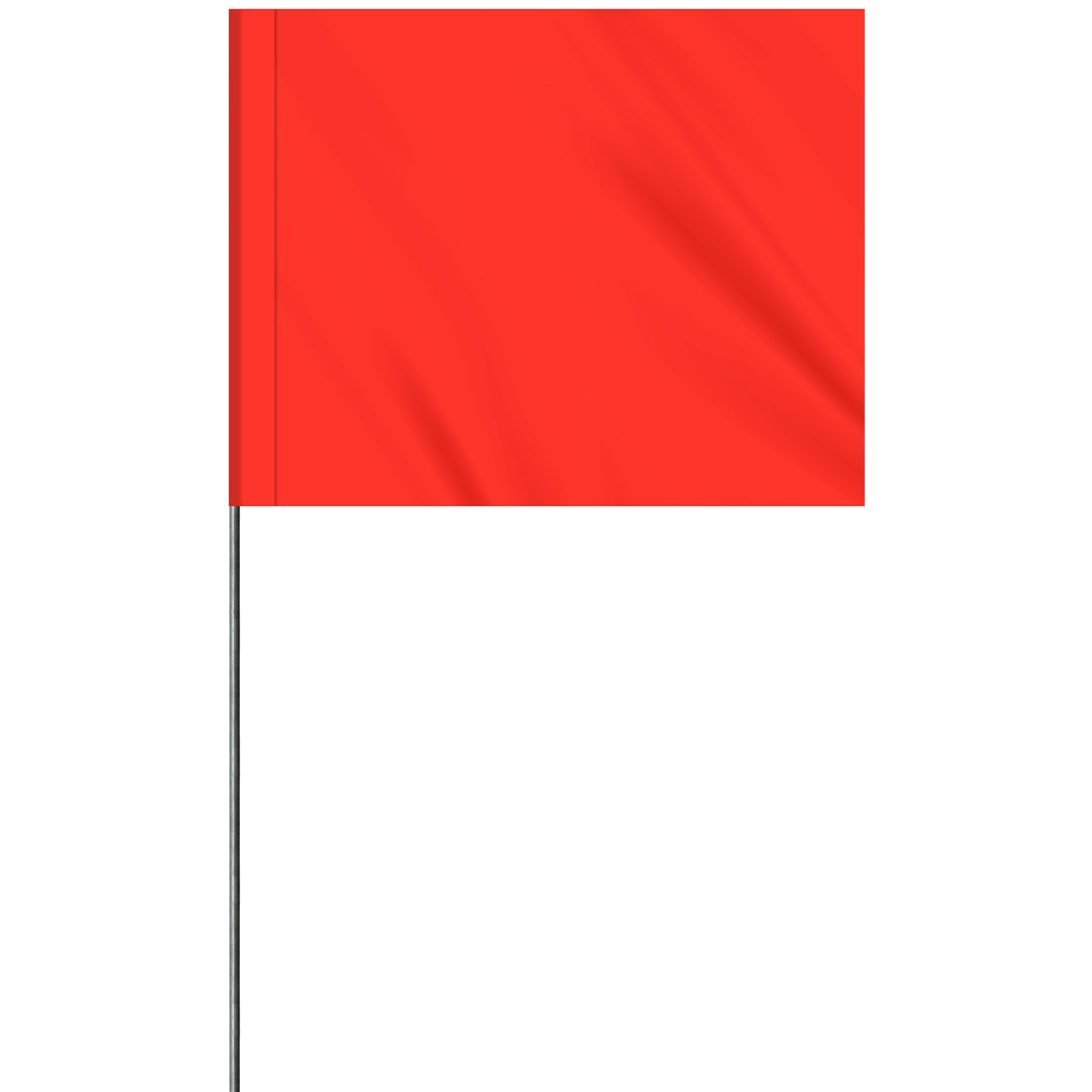 1-Color 4 x 5" Custom Marking Flag with 21" Wire Staff