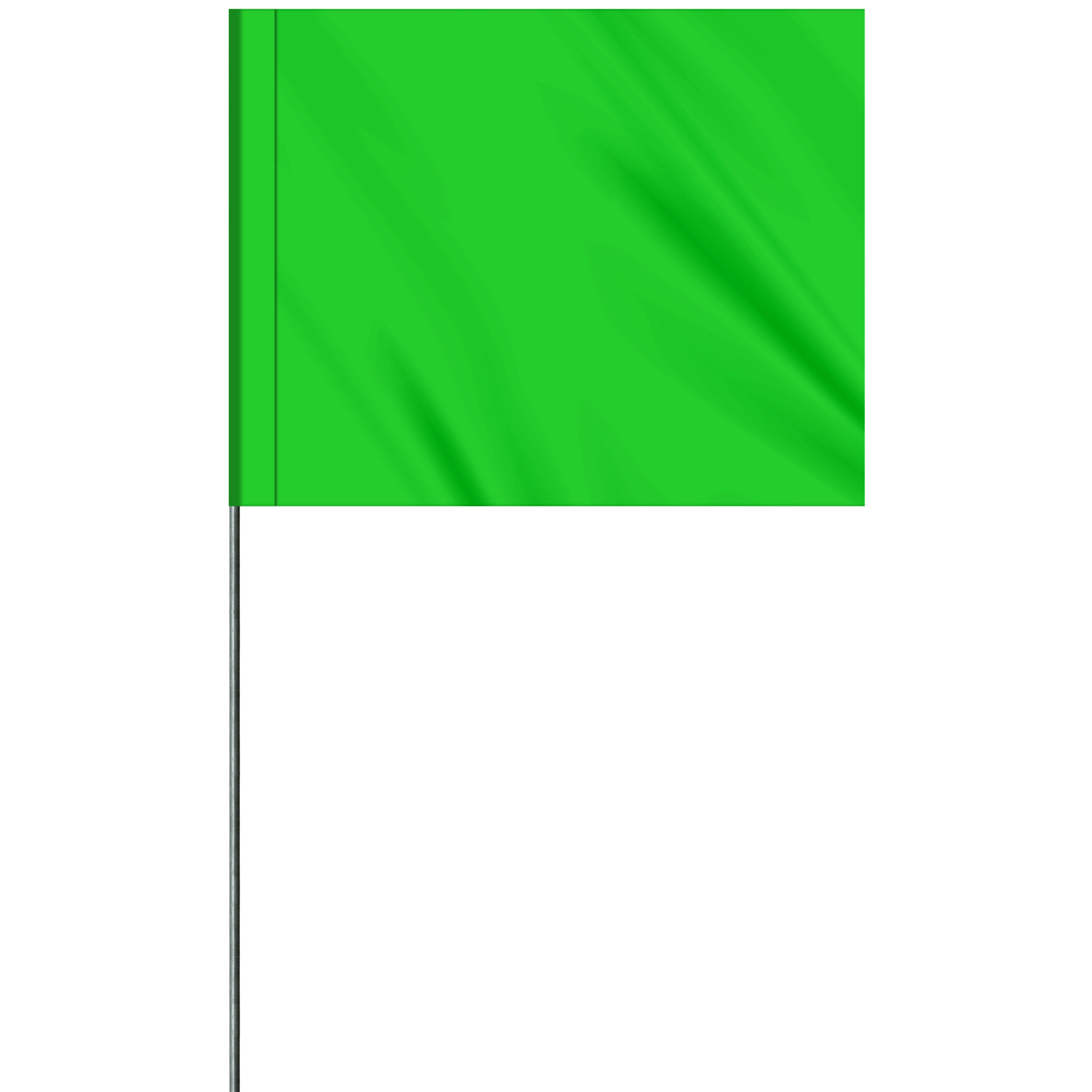 1-Color 4 x 5" Custom Marking Flag with 21" Wire Staff