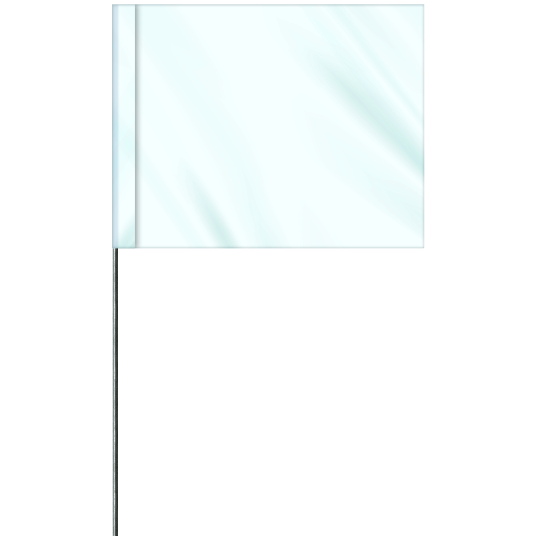 1-Color 4 x 5" Custom Marking Flag with 30" Wire Staff