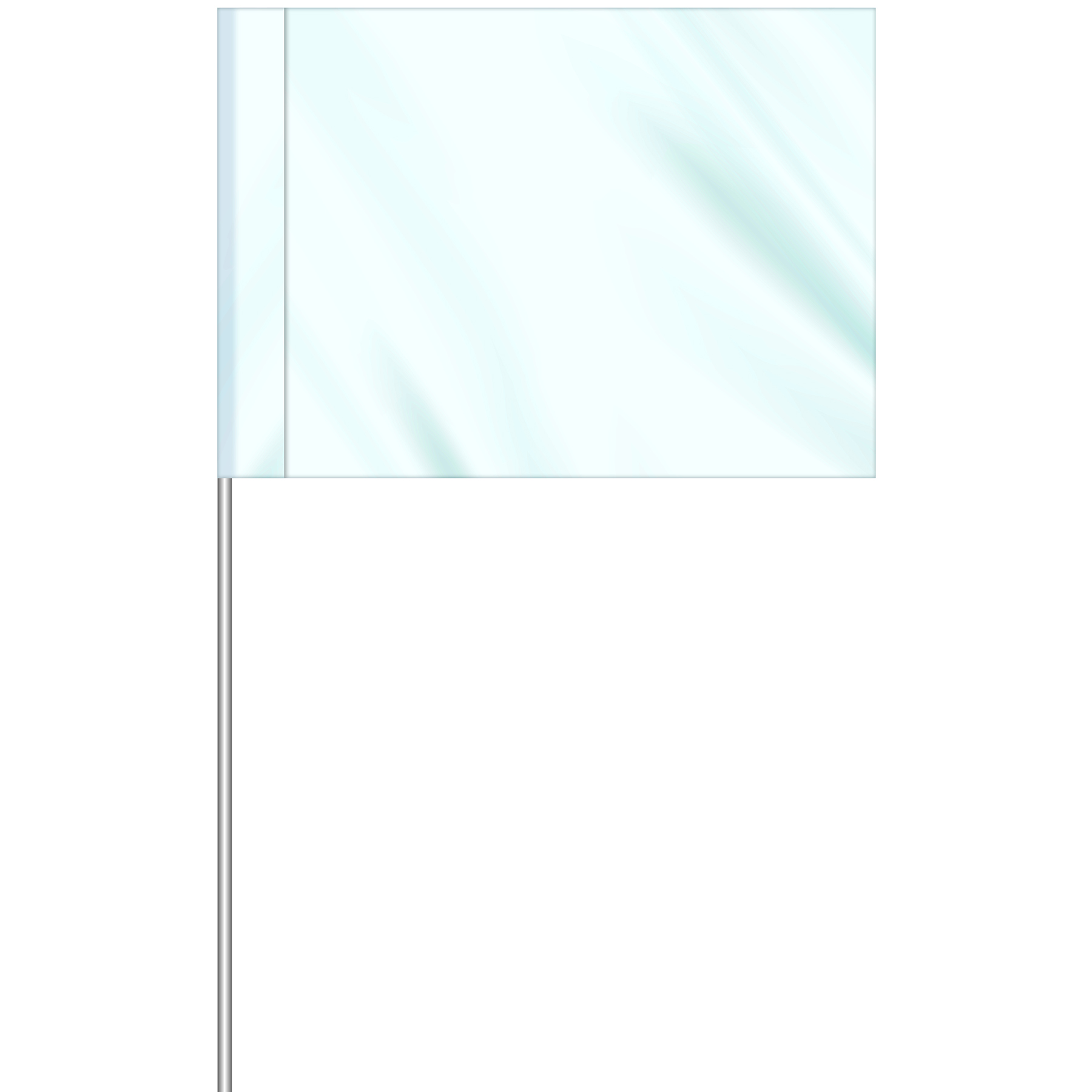1-Color 2.5 x 3.5" Custom Marking Flag w/11.5" Plastic Staff