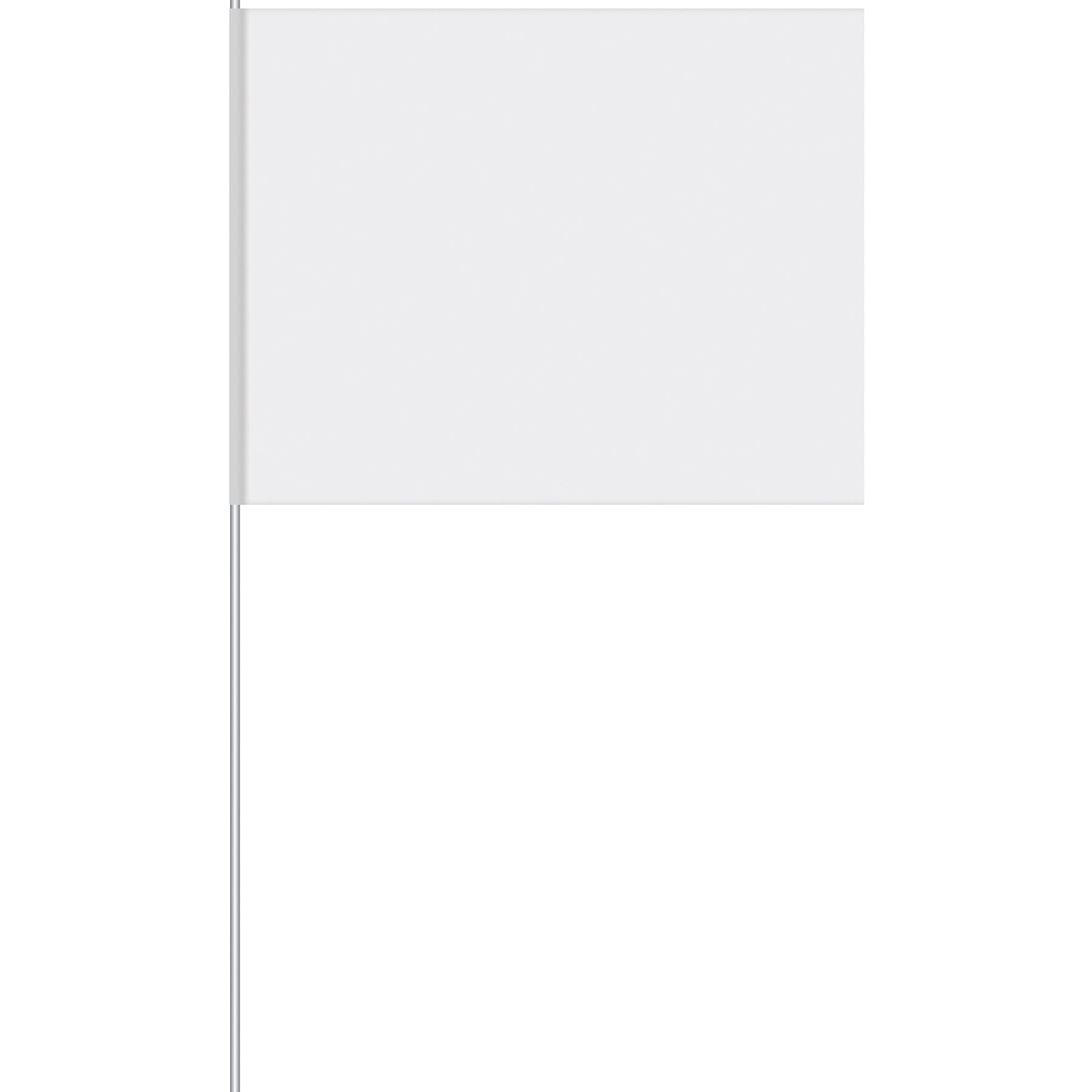 1-Color 4" x 5" Custom Marking Flag w/ 18" Plastic Staff