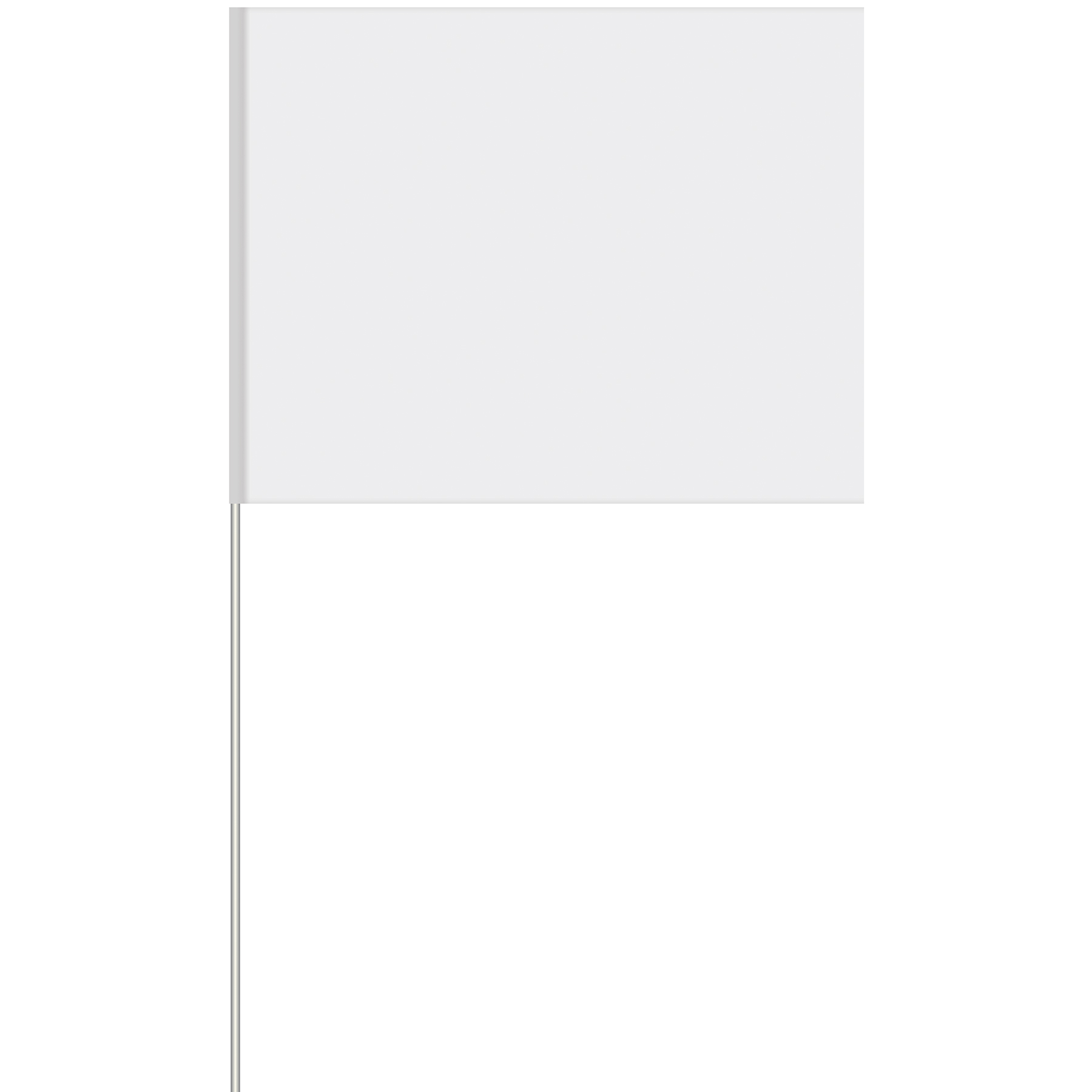 1-Color 4" x 5" Custom Marking Flag w/ 18" Fiberglass Staff