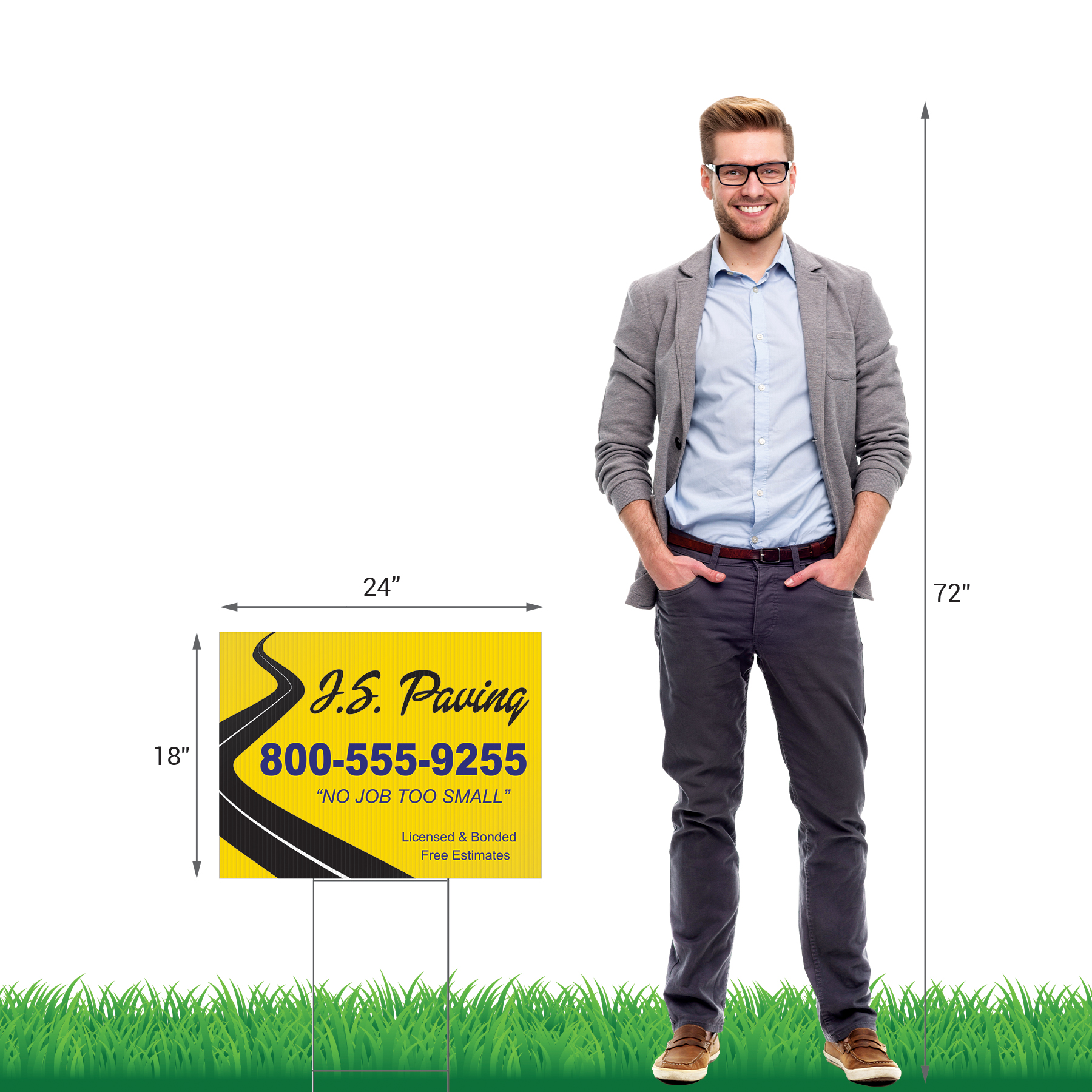 Medium Corrugated Yard Sign - Full Color - 2 Sides