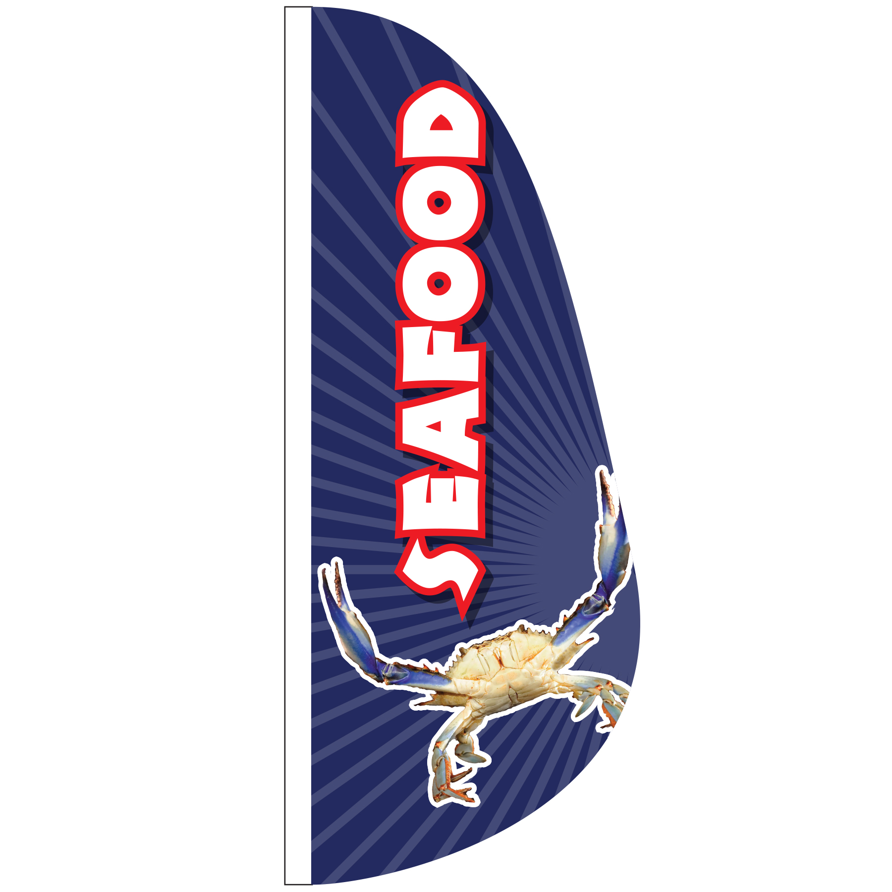 Seafood 3' x 8' Feather Flag