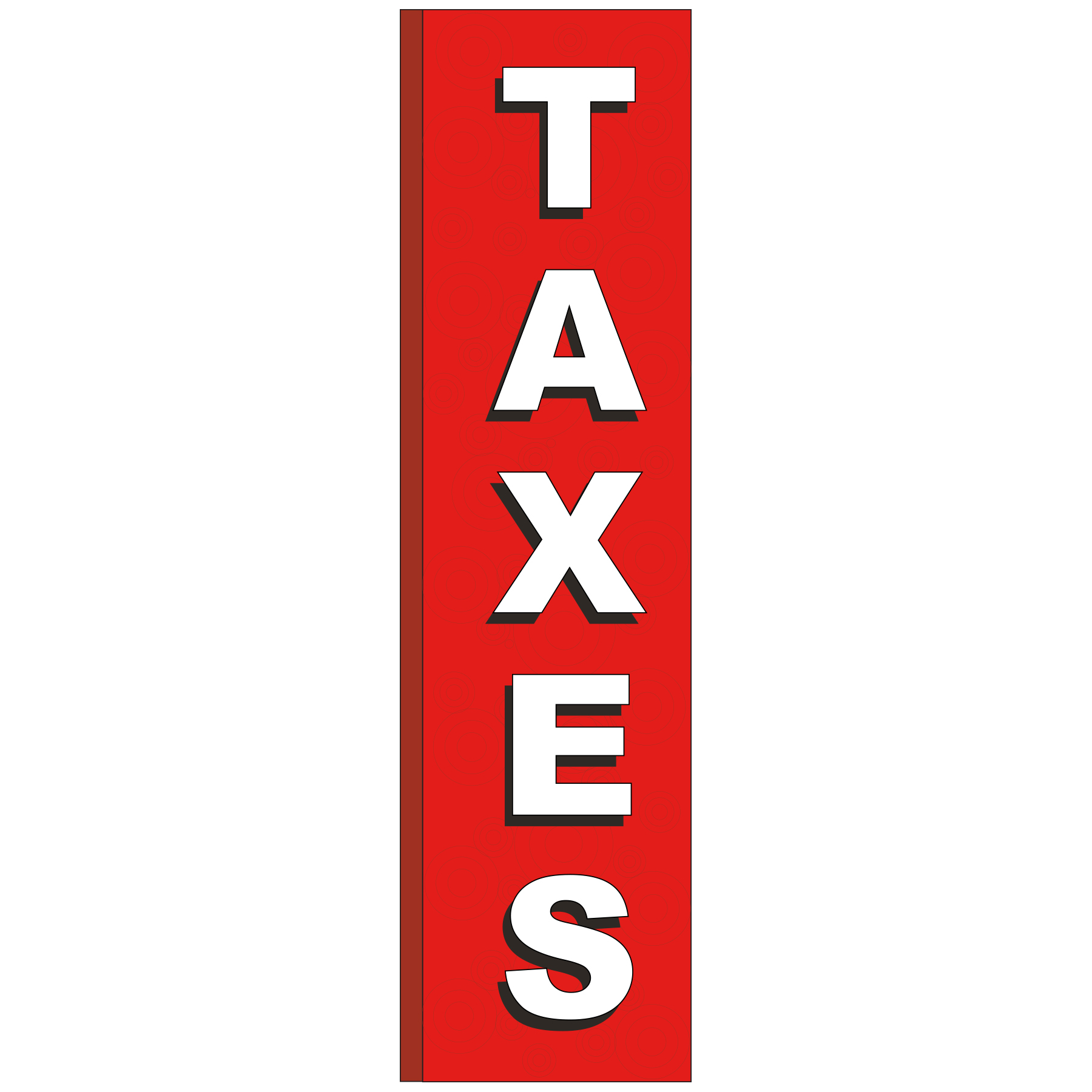 Taxes 3' x 12' Square Feather Flag