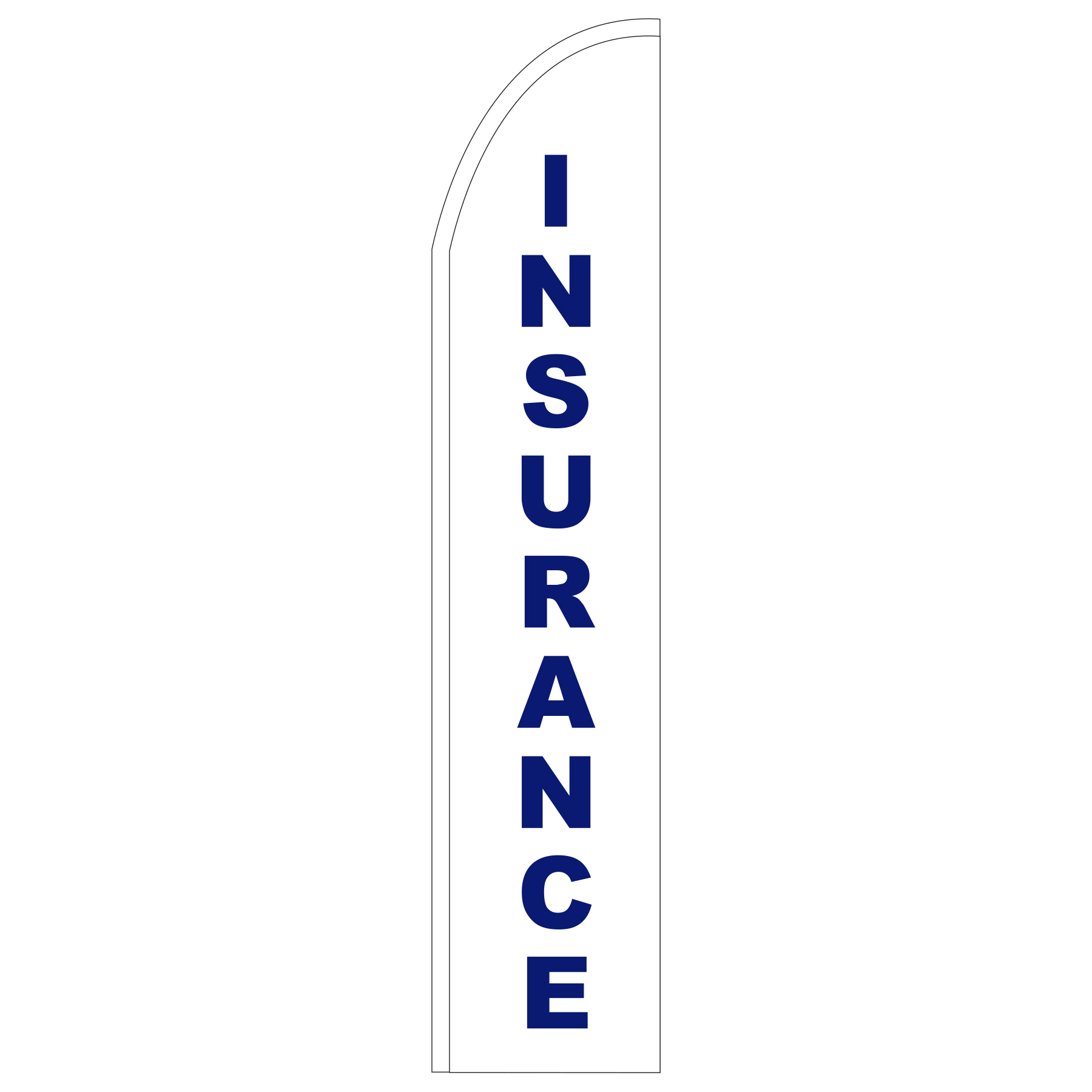 Insurance 3' x 15' Half Drop Feather Flag