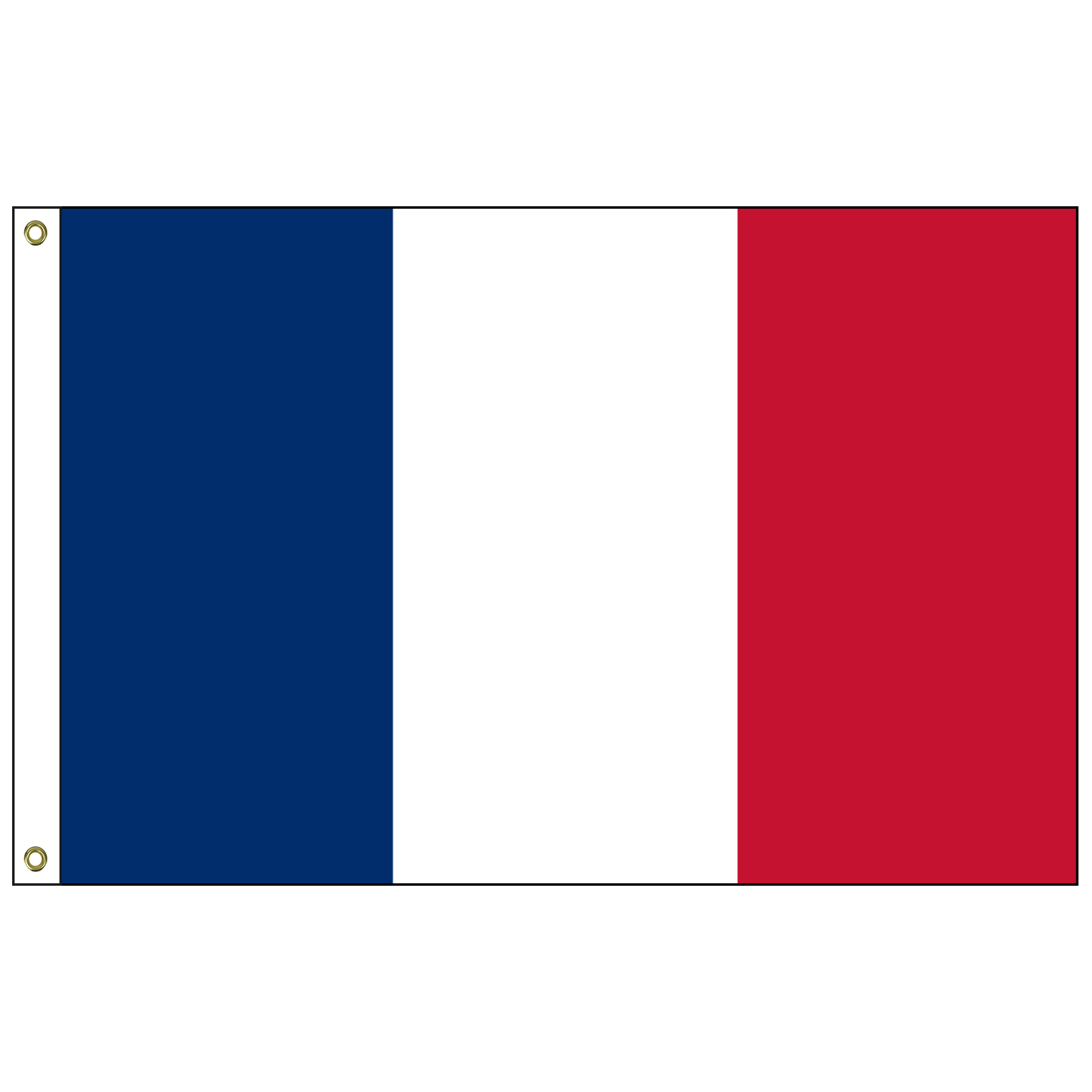 France 12" x 18" Outdoor Nylon Marine Flag with Heading and Grommets