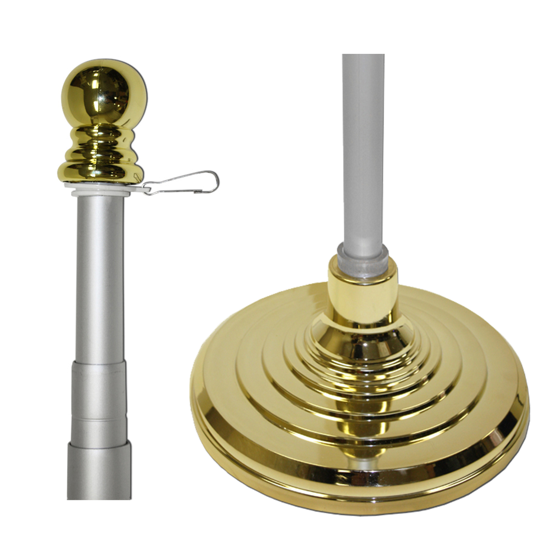 Indoor & Parade Telescopic Pole And Base Kit - 8ft