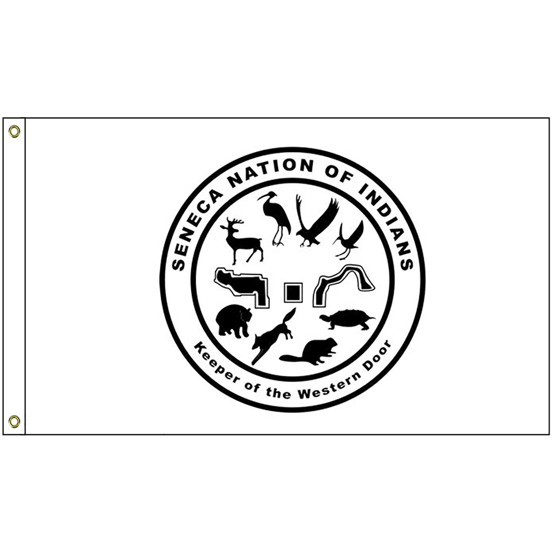 5' x 8' Seneca Nation Tribe Flag w/ Heading & Grommets