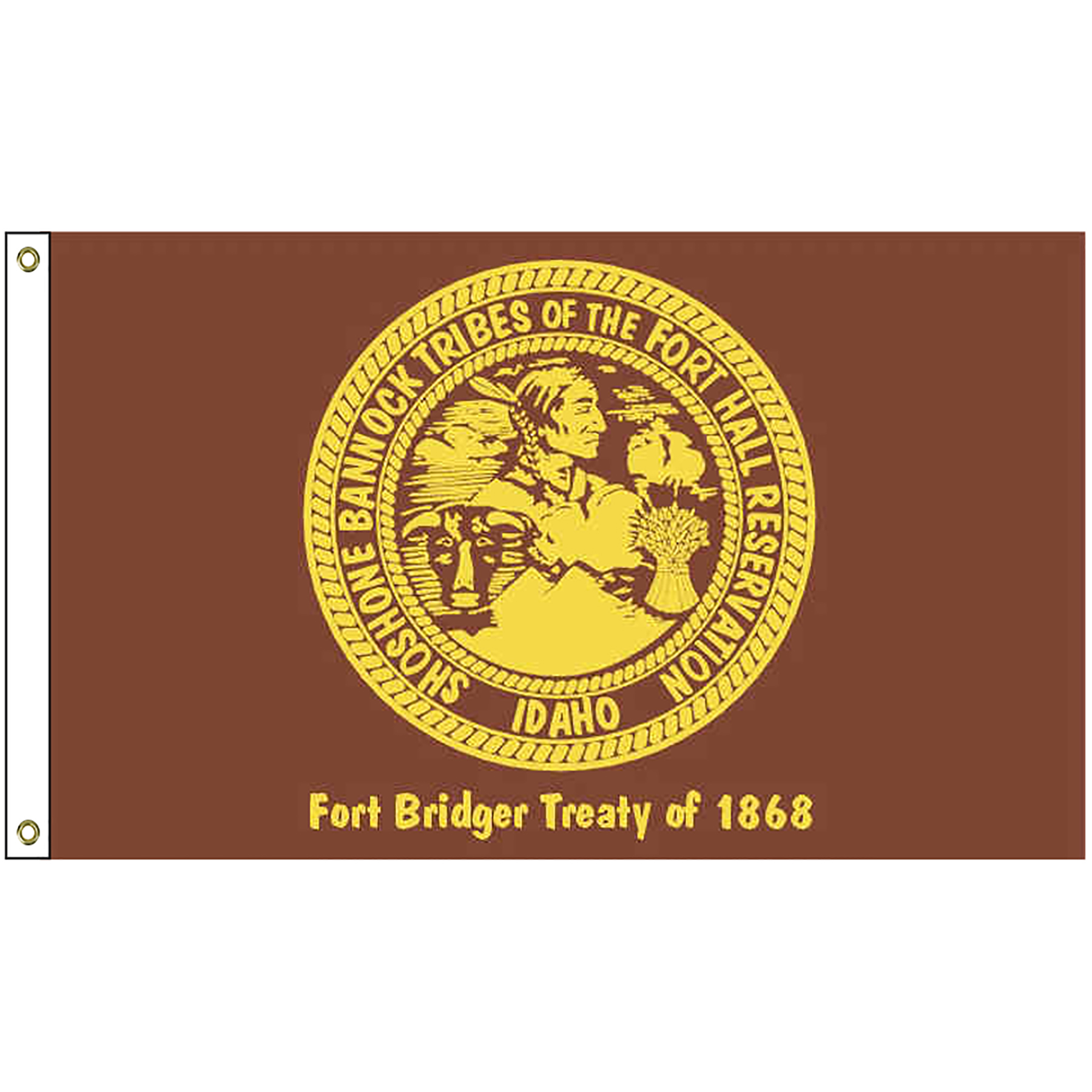 5' x 8' Shoshone Bannock of Idaho Tribe Flag w/ Heading & Grommets