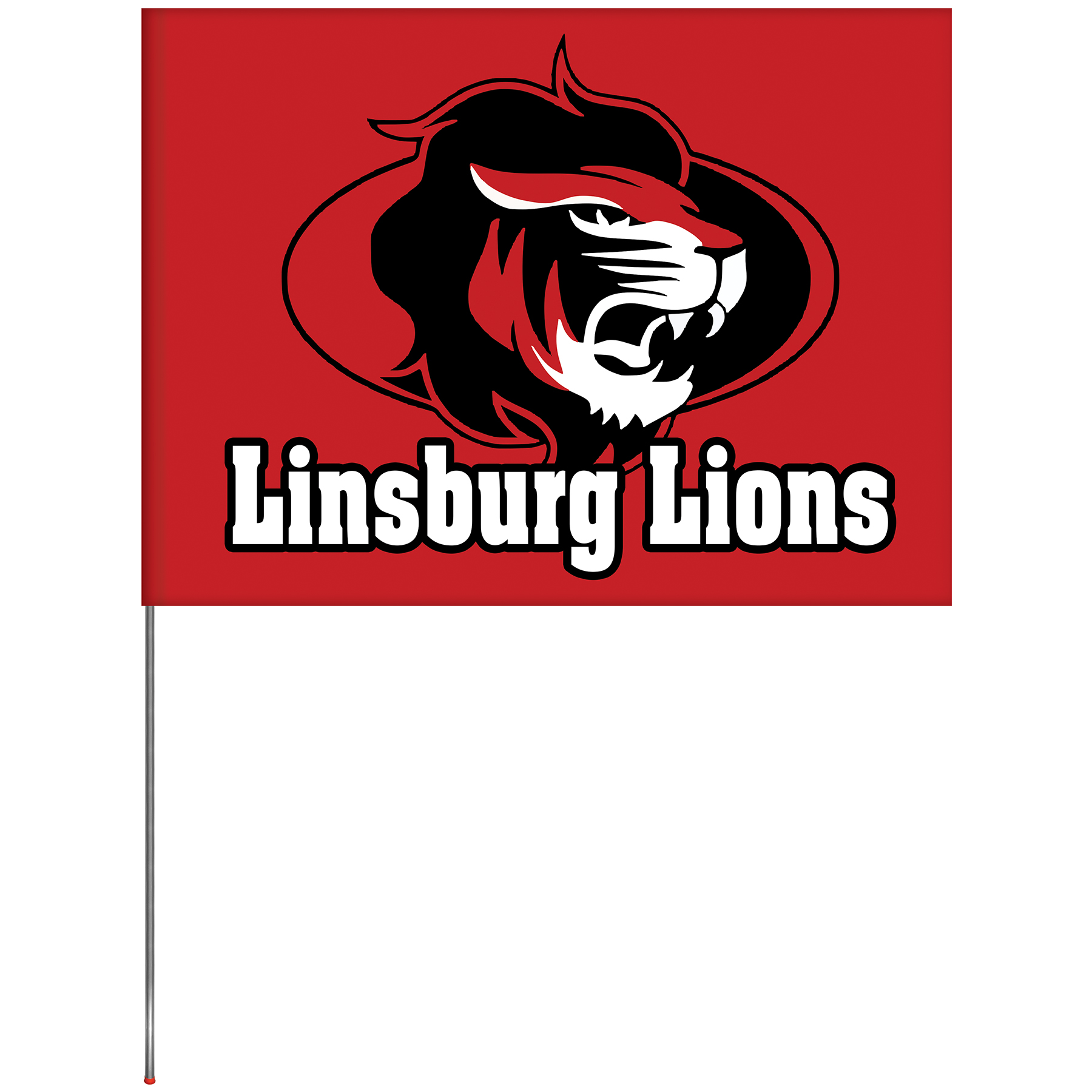 6' x 8' Knit Poly Double Sided School Spirit Flag