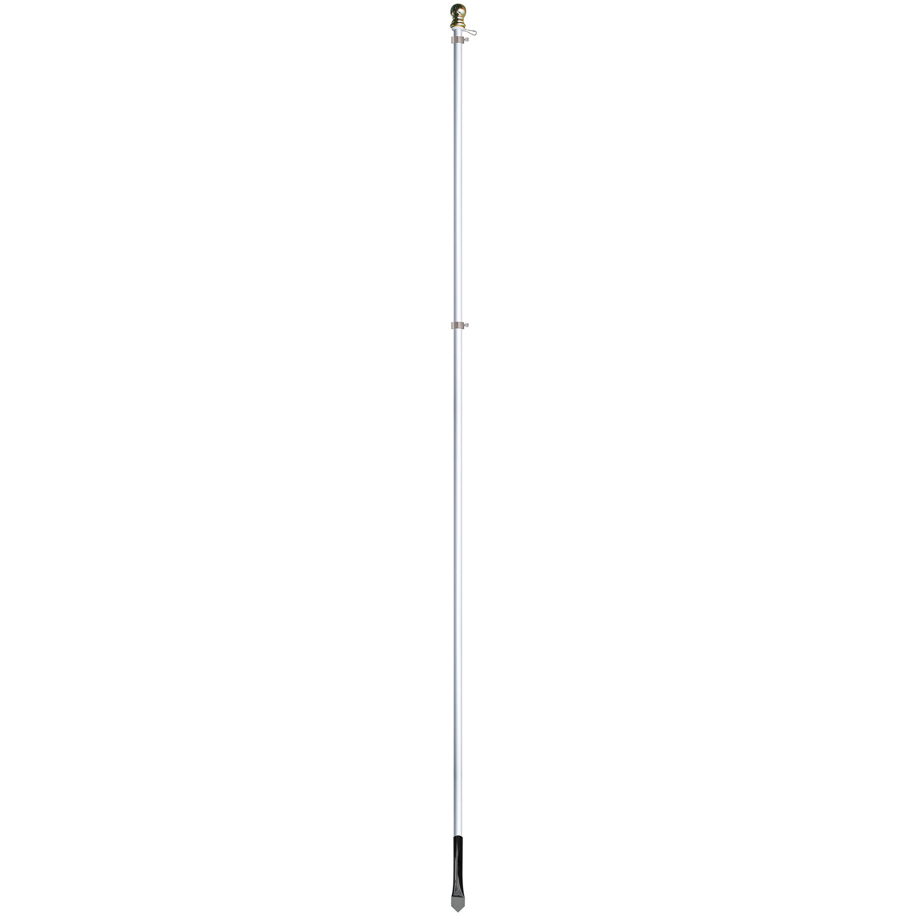 10' Silver Aluminum Display Pole