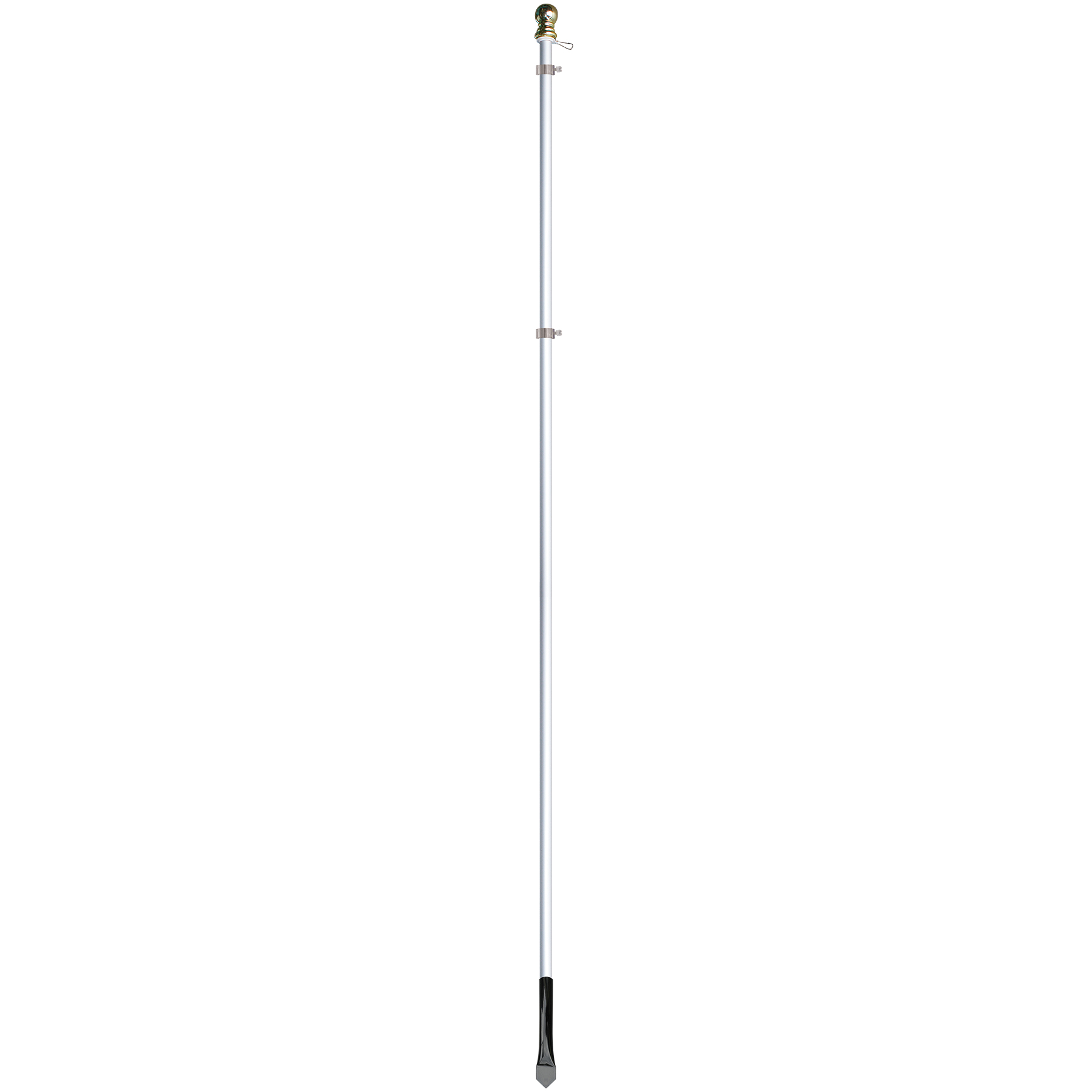 8' Silver Aluminum Display Pole