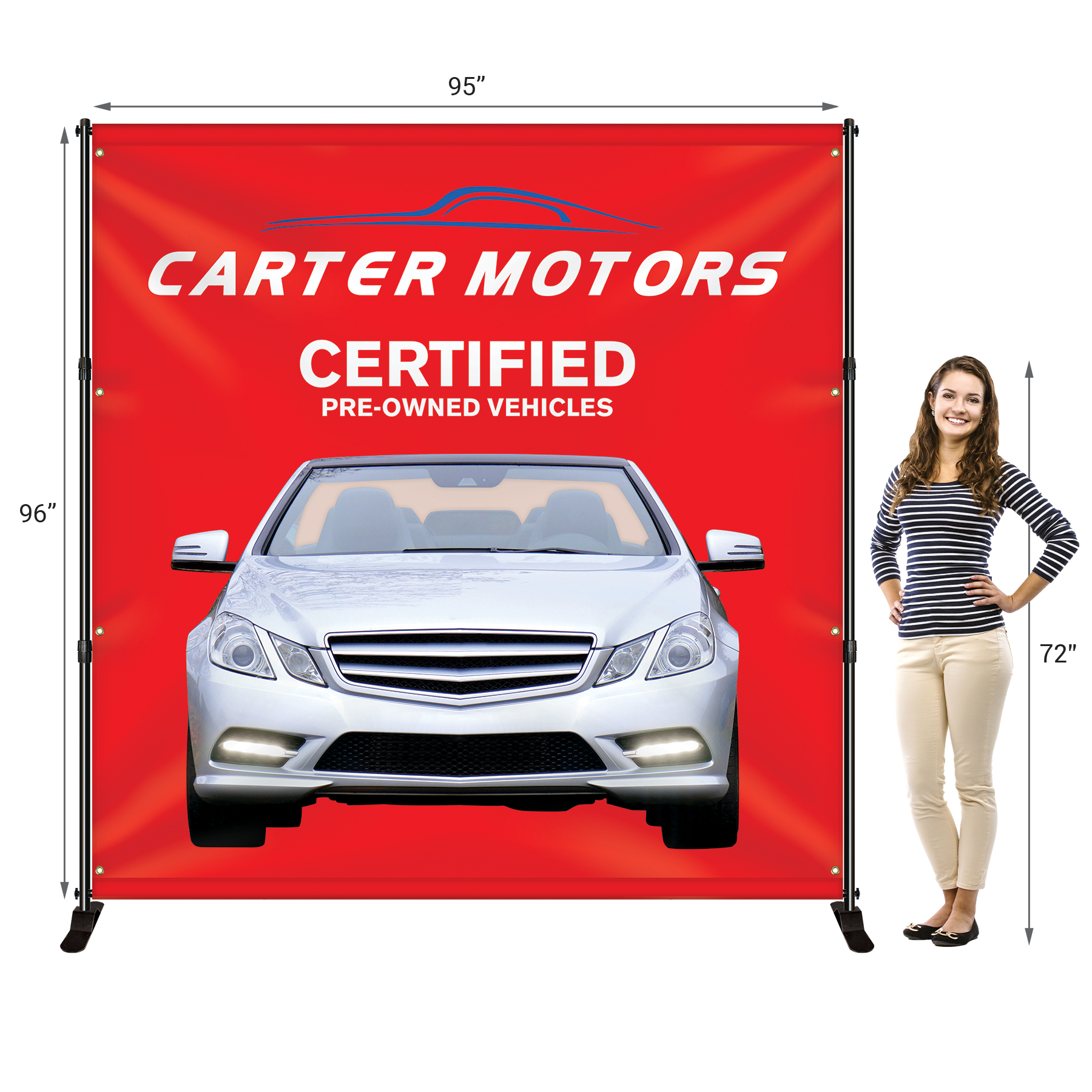 Premium 8' x 8' Backdrop Banner Kit