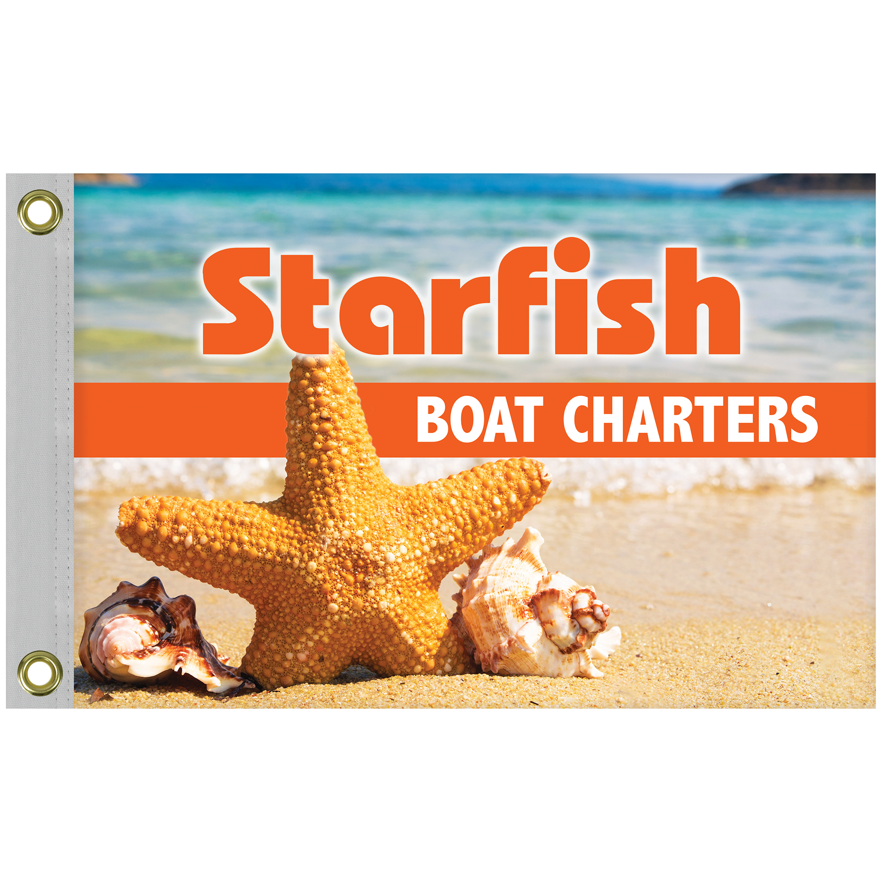 12" x 18" Single Reverse Knitted Polyester Rectangle Boat Flag