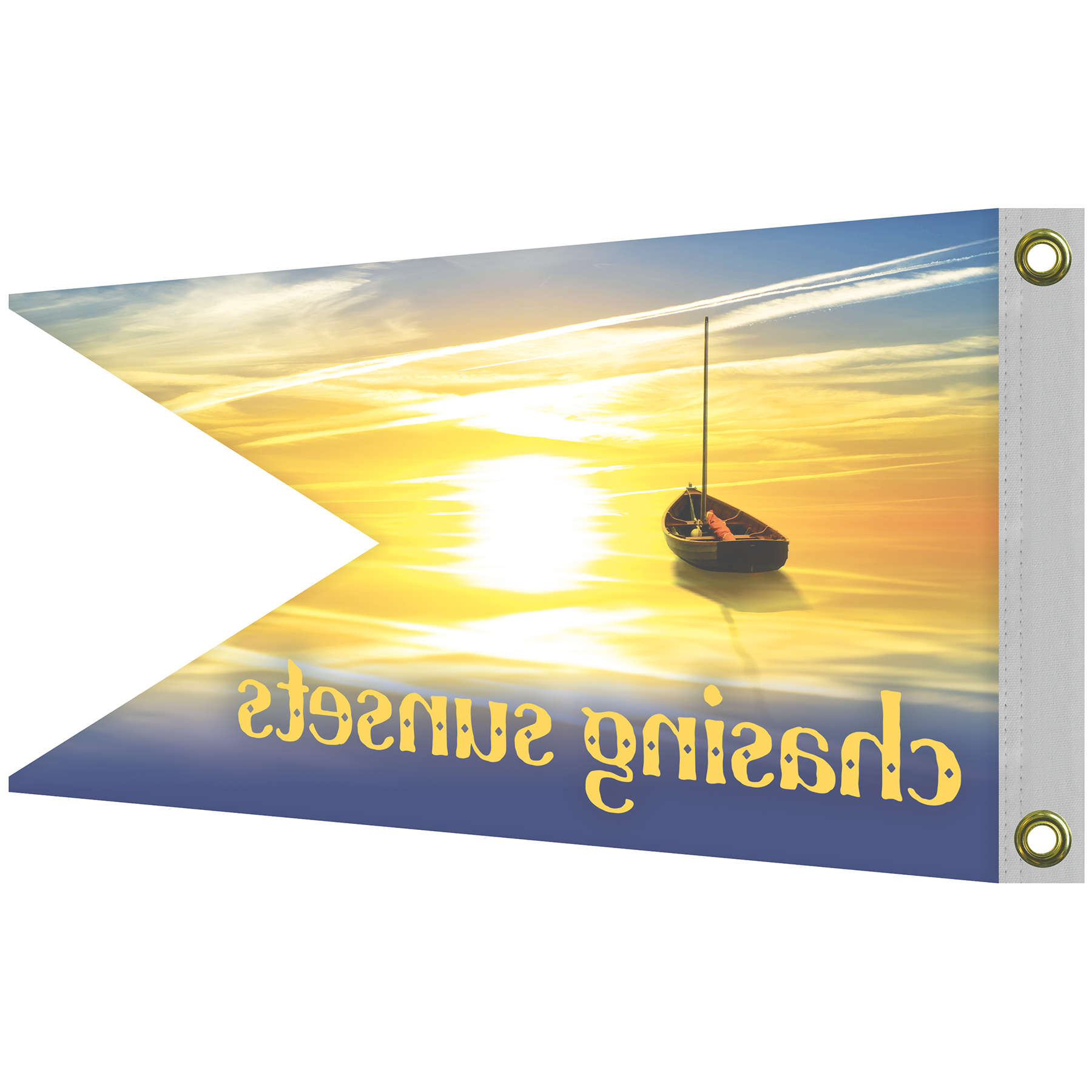 12" x 18" Single Reverse Knitted Polyester Swallowtail Boat Flag