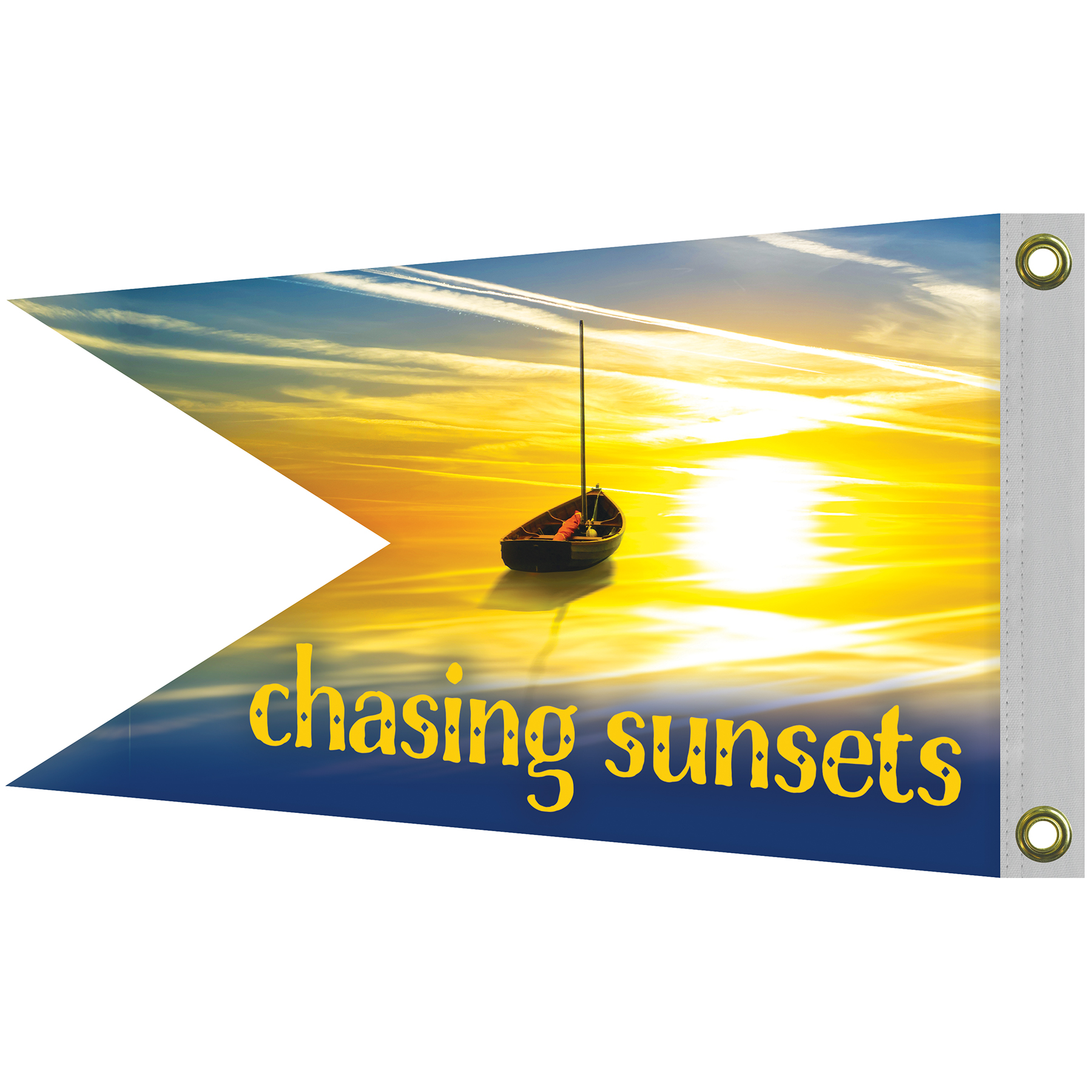 12" x 18" Double Sided Knitted Polyester Swallowtail Boat Flag