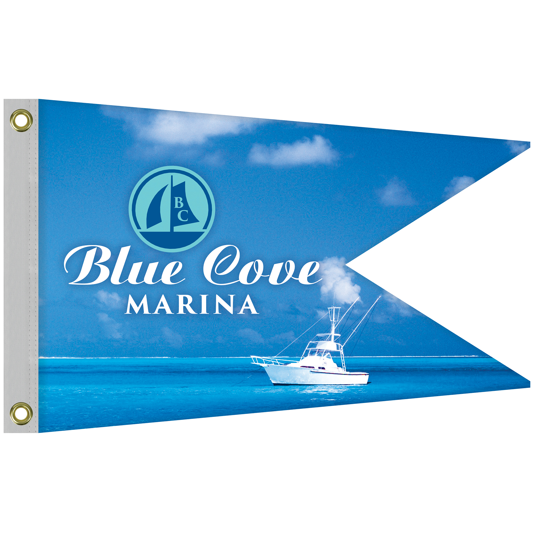 24" x 36" Single Reverse Knitted Polyester Swallowtail Boat Flag