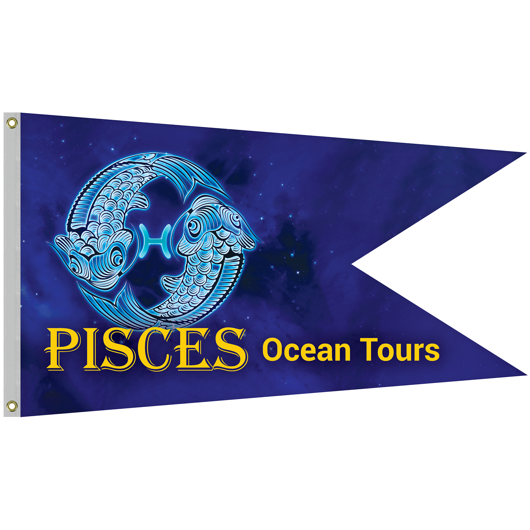 36" x 60" Double Sided Knitted Polyester Swallowtail Boat Flag