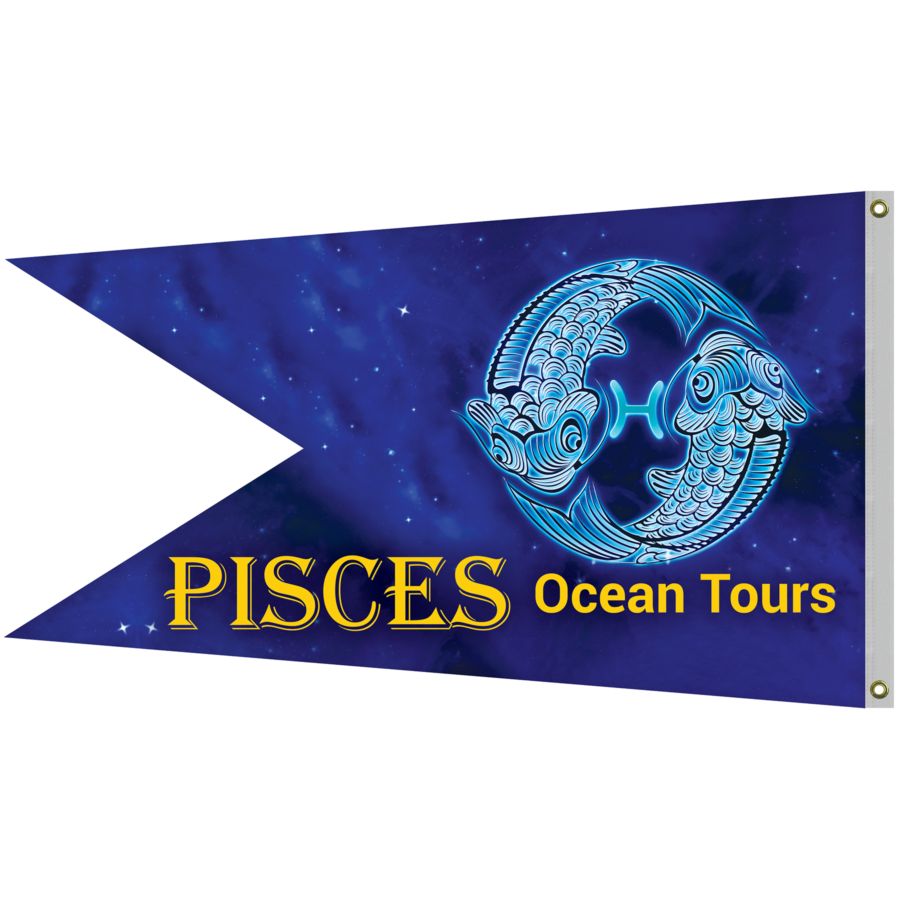 36" x 60" Double Sided Knitted Polyester Swallowtail Boat Flag