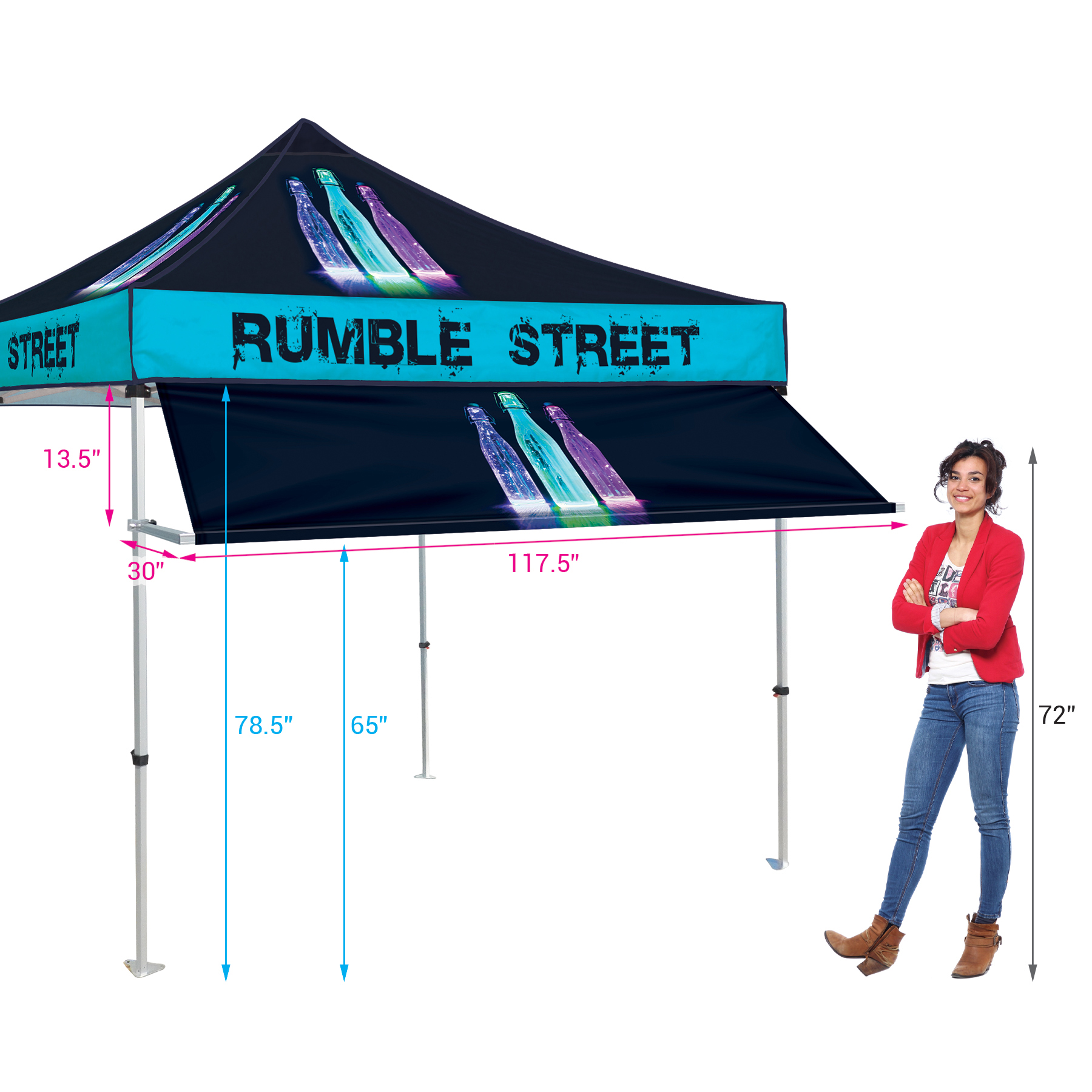10' Premium Tent Awning