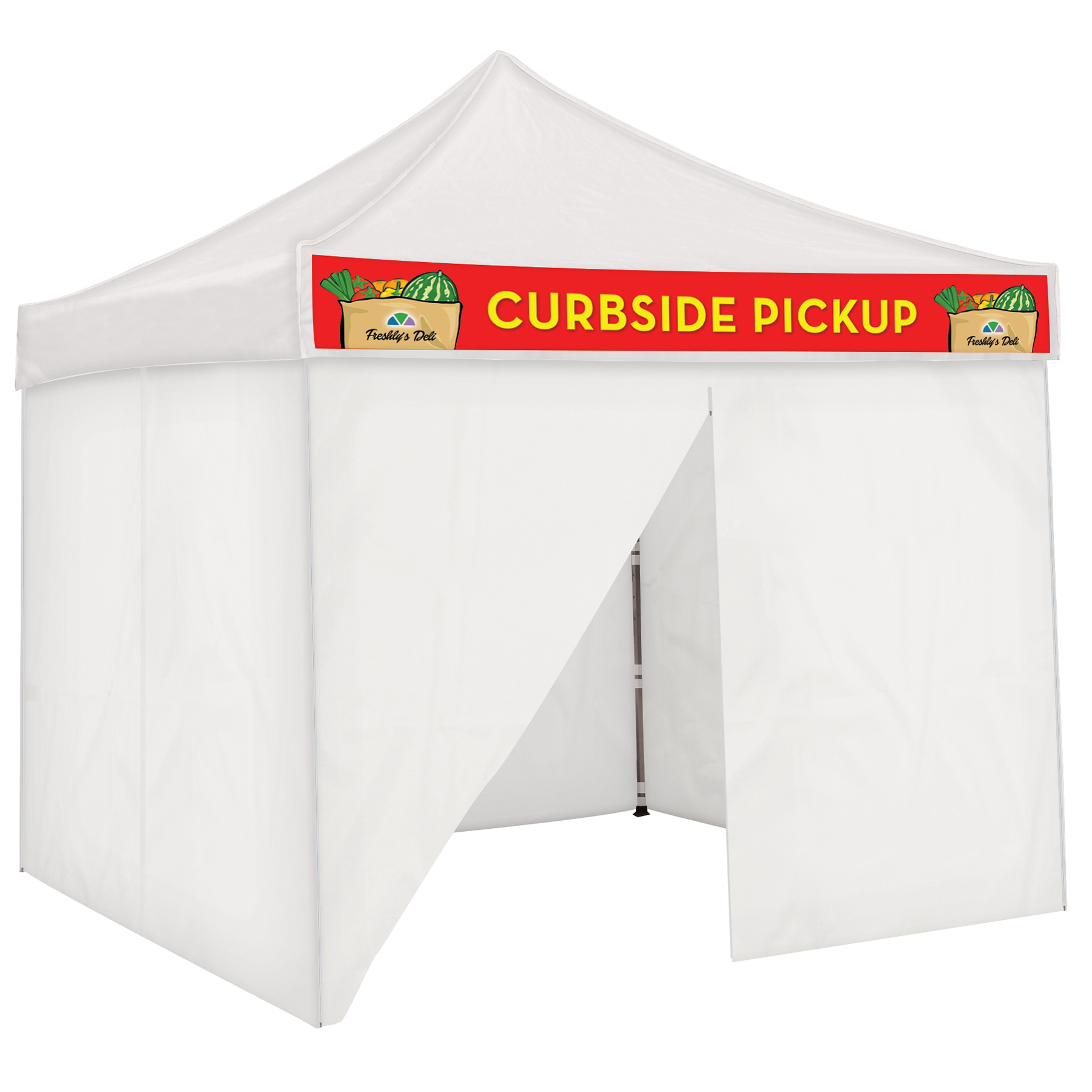 Fully Enclosed Tent with Detachable Graphic