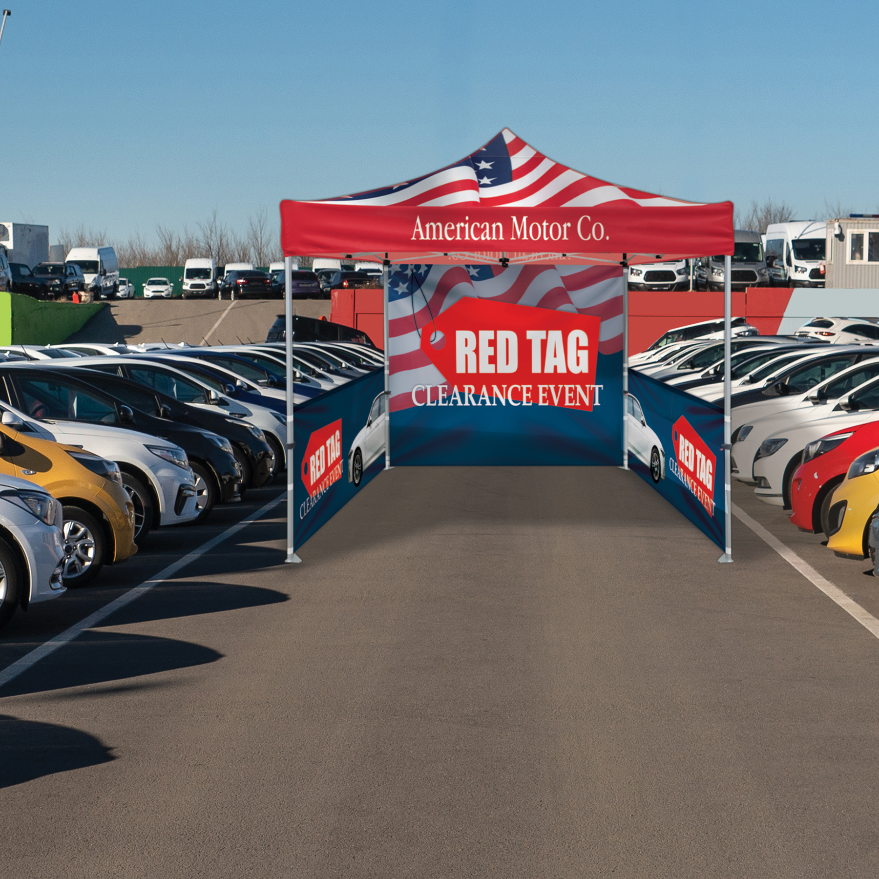 10' Heavy Duty Tent with One Full Double Sided Wall & Two Double Sided ...