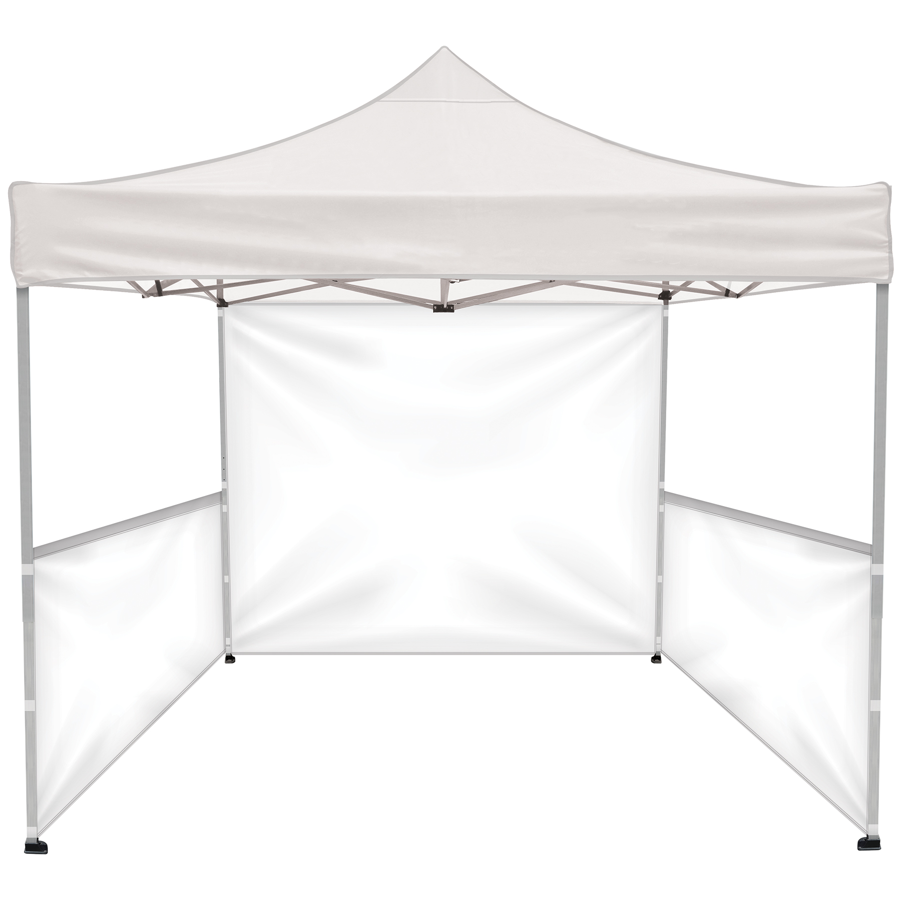 10' Square Tent w/ 1 Full Double Sided Wall & Two Half Walls