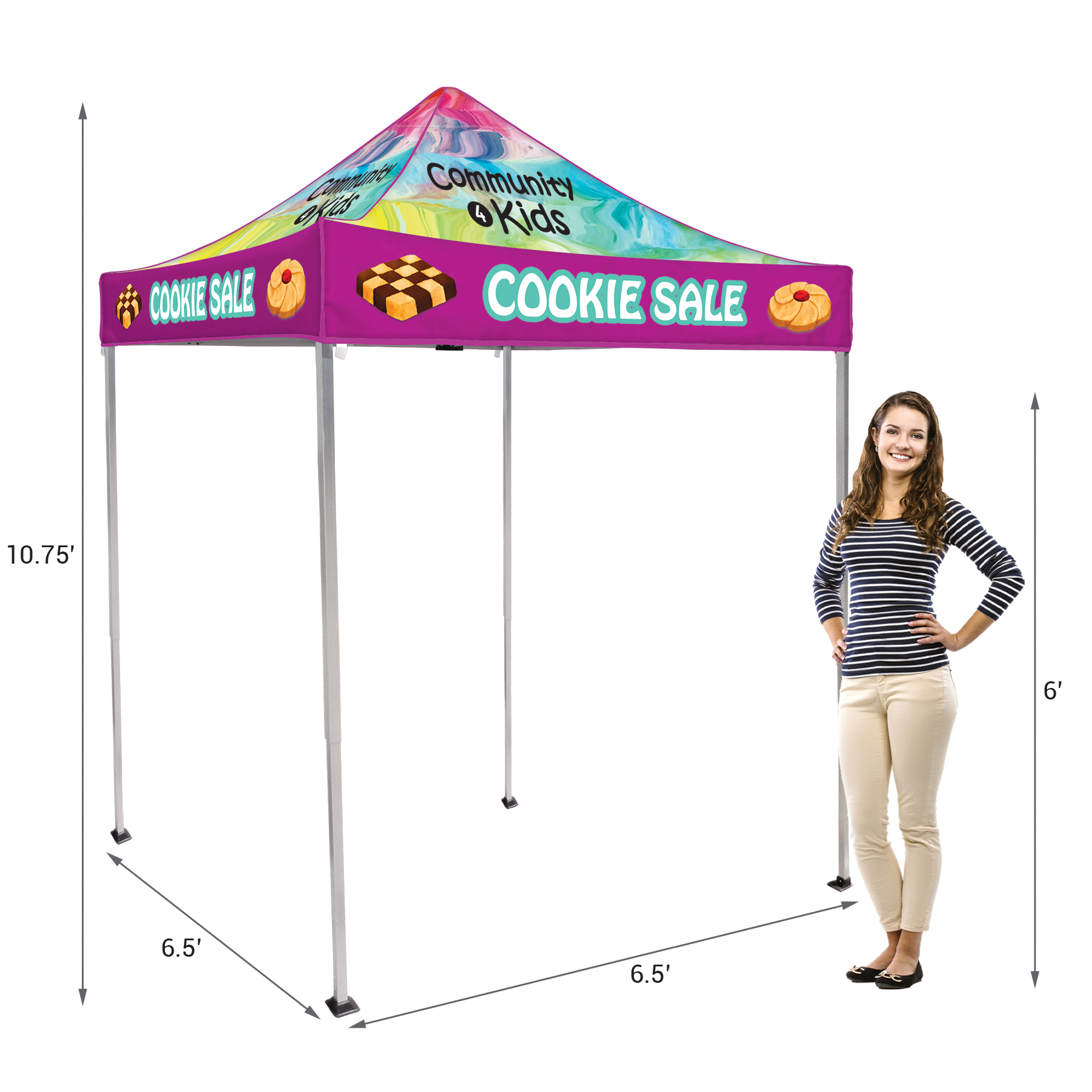 6.5' Square Canopy Tent