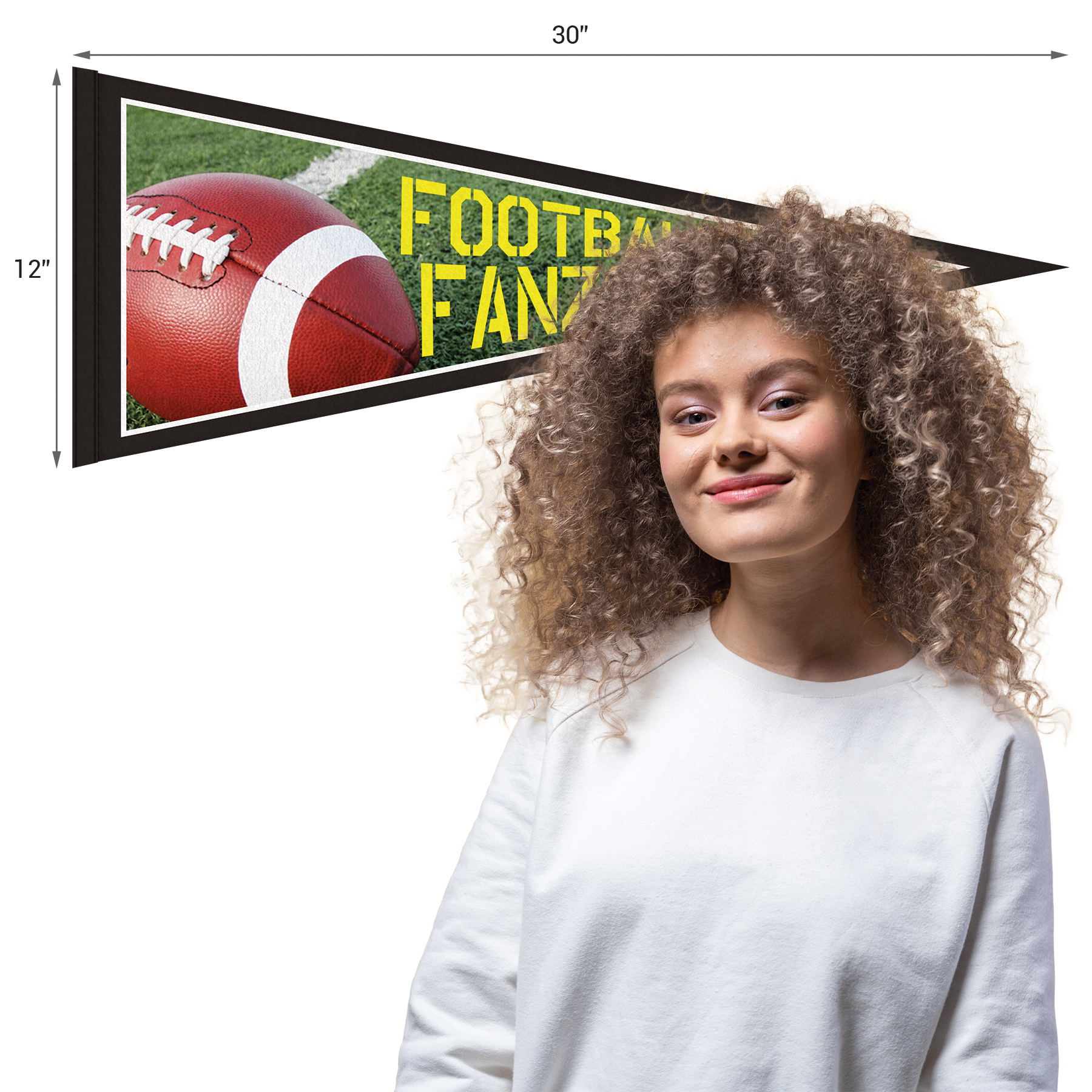 12" x 30" Custom Printed Felt Pennant