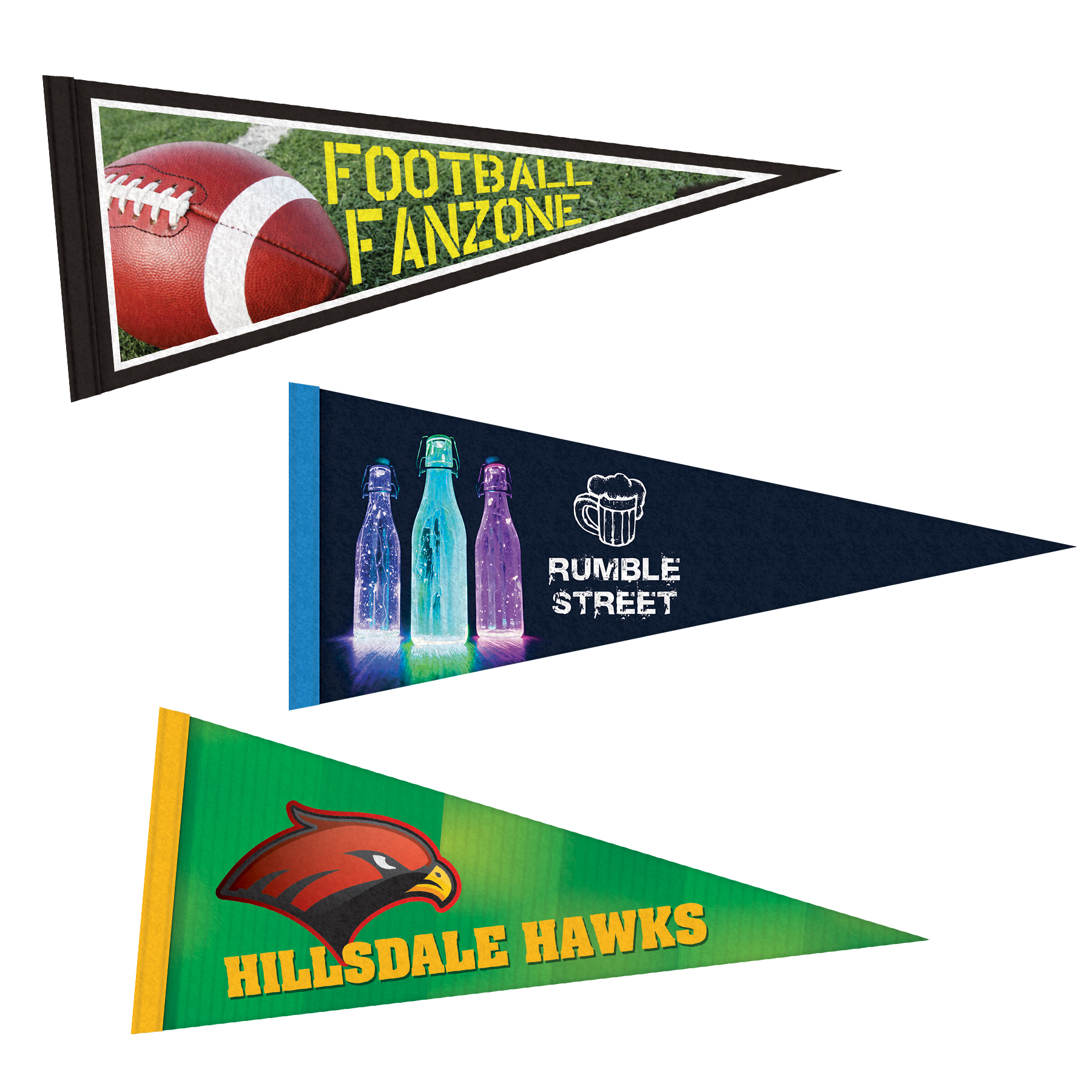 5" x 12" Custom Printed Felt Pennant
