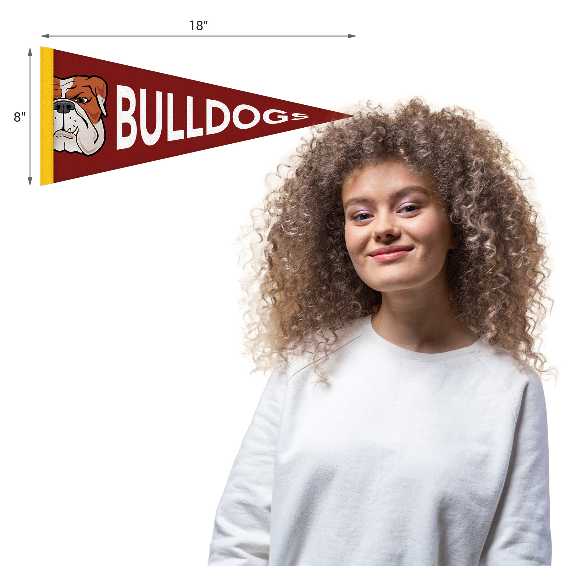 8" x 18" Custom Printed Felt Pennant