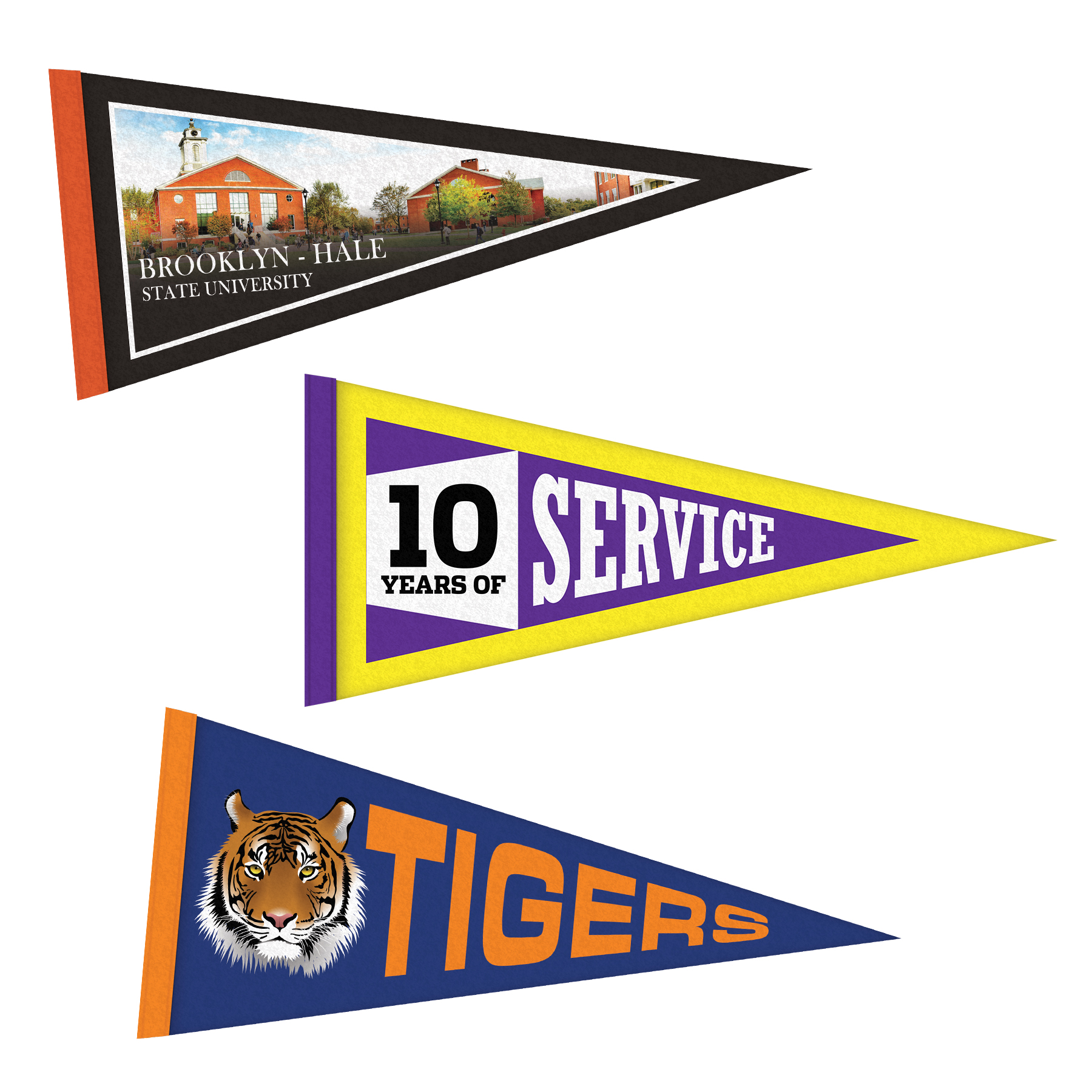 8" x 18" Custom Printed Felt Pennant