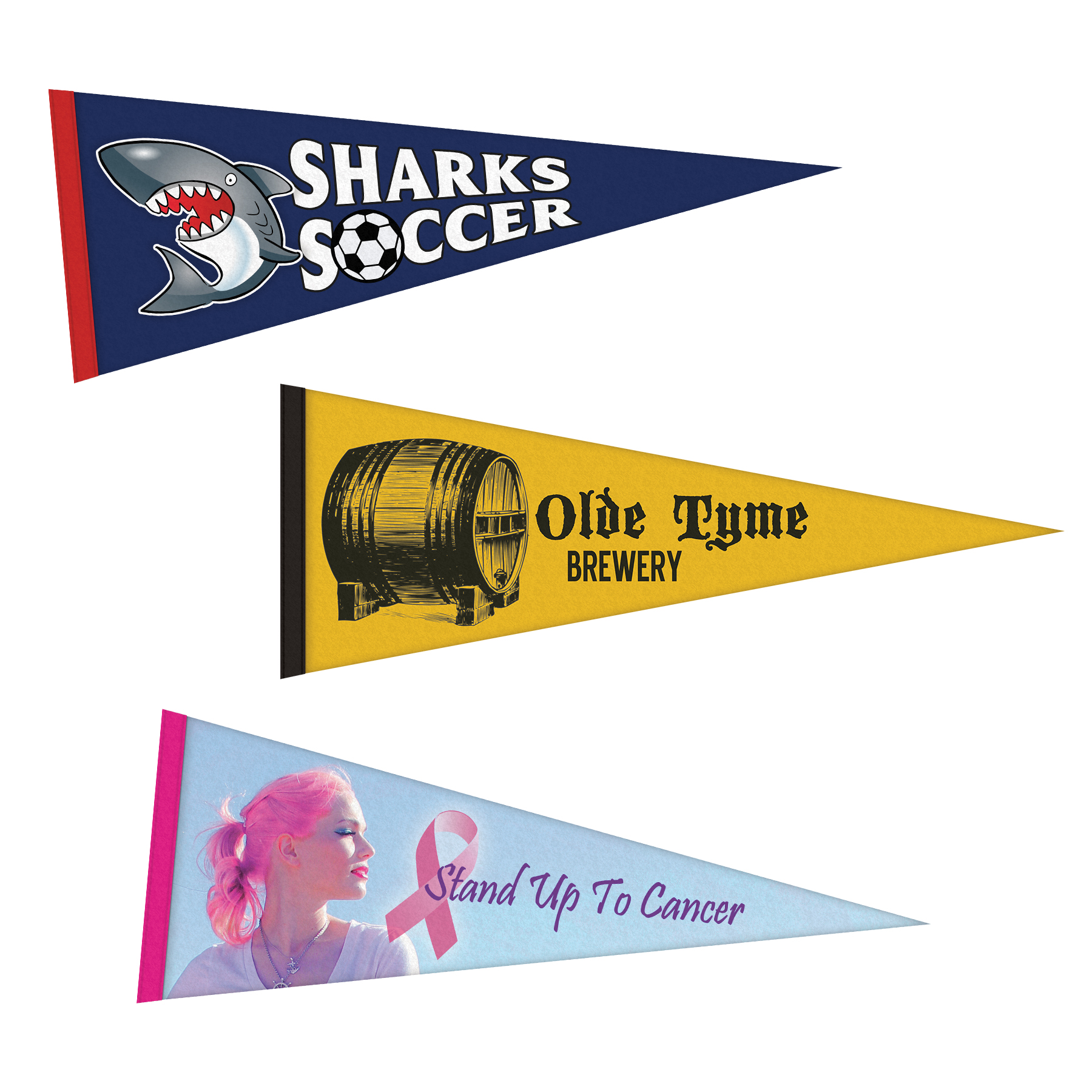 9" x 24" Custom Printed Felt Pennant