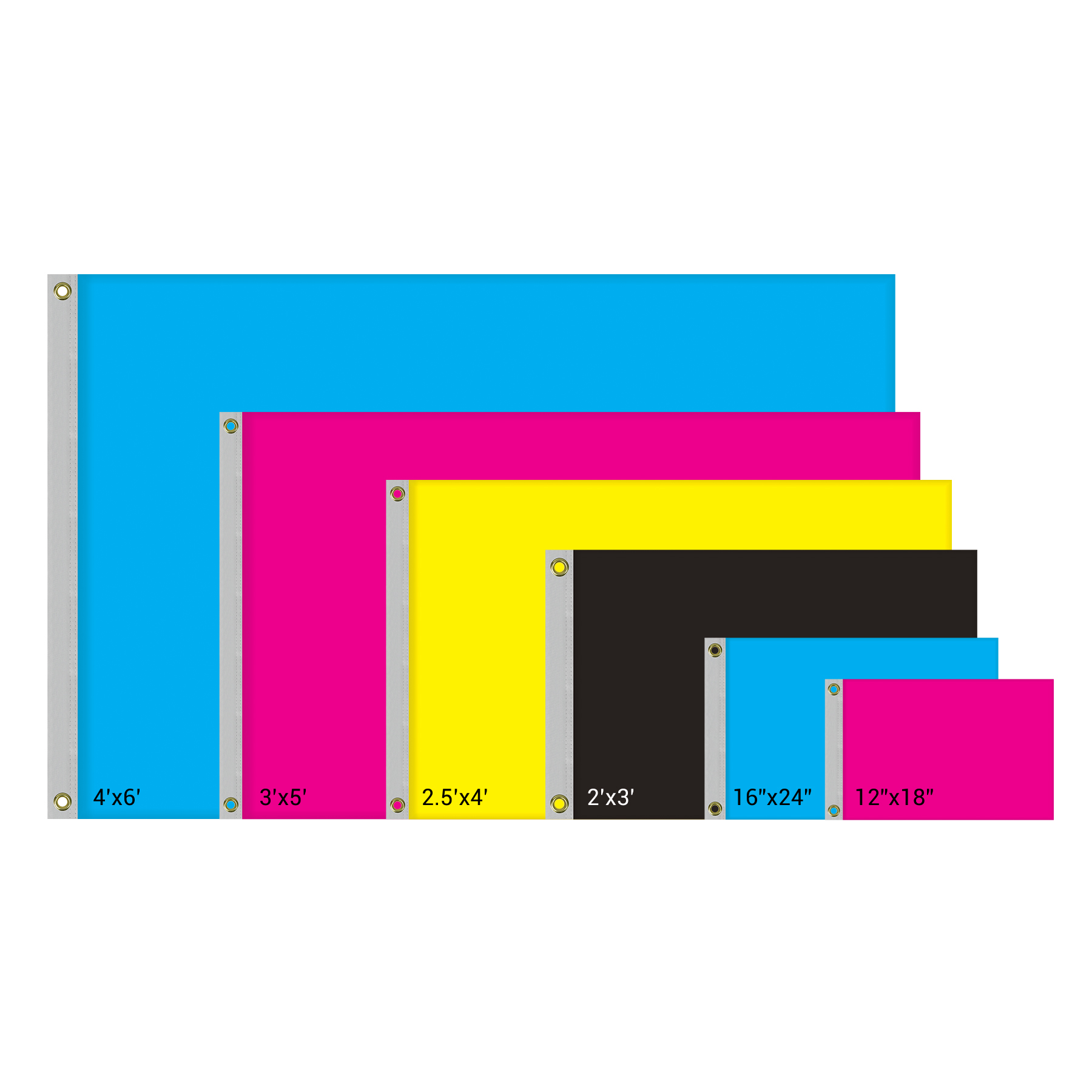 3' x 5' Promotional Polyester Single Reverse Flag