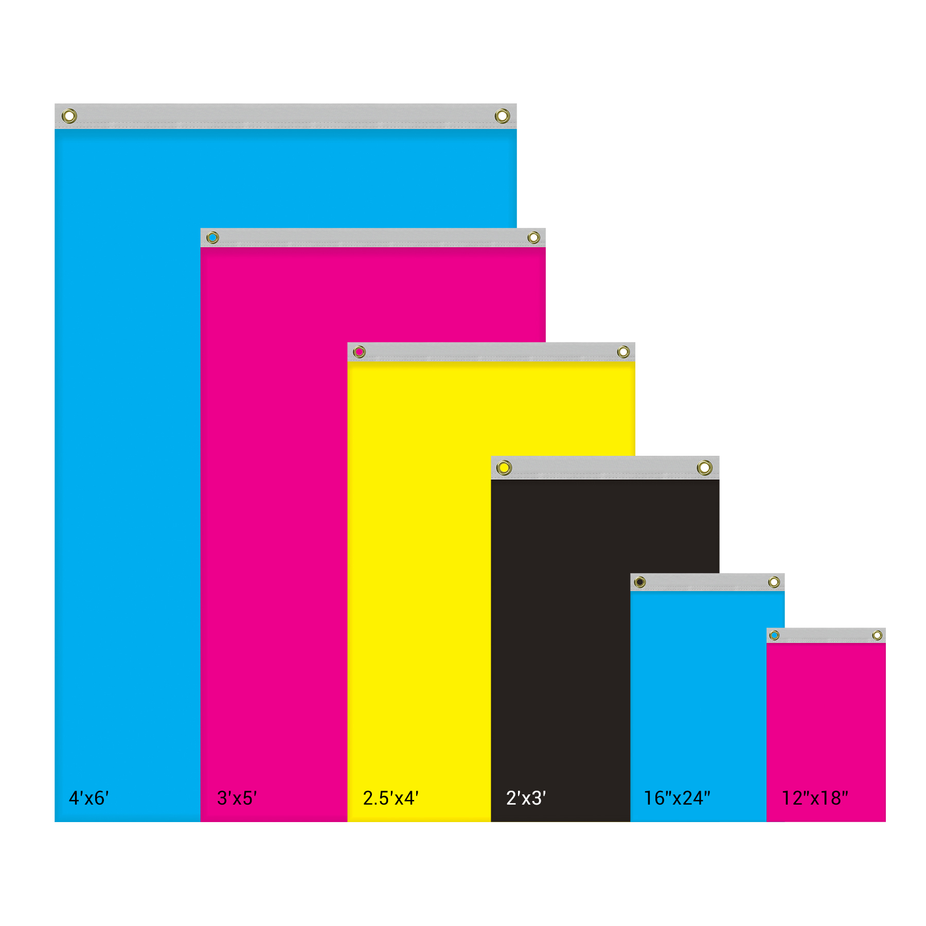 3' x 5' Standard Double Sided Knitted Polyester Vertical Banners