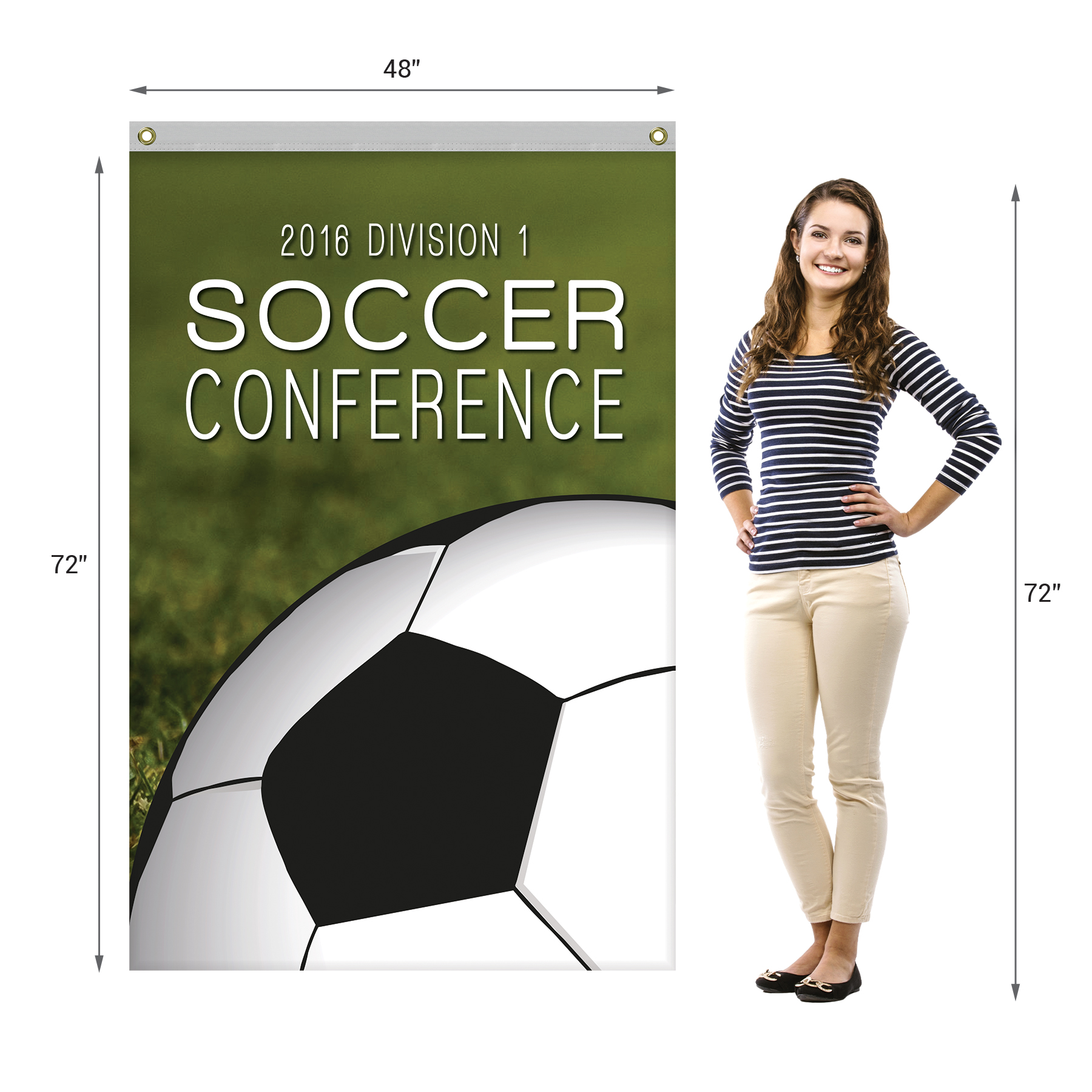 4' x 6' Double Sided Knitted Polyester Vertical Banners