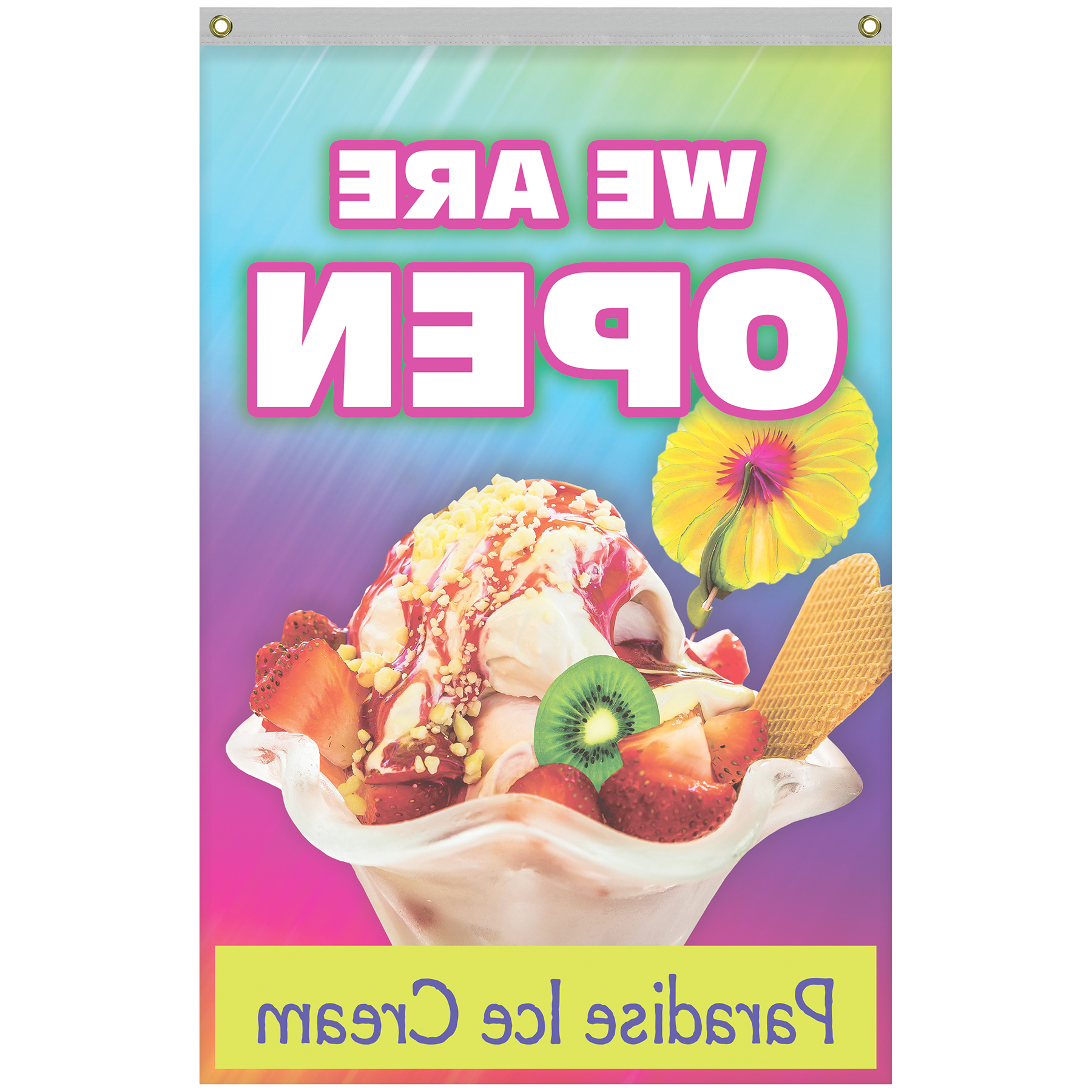 4' x 6' Standard Single Reverse Knitted Polyester Vertical Banners