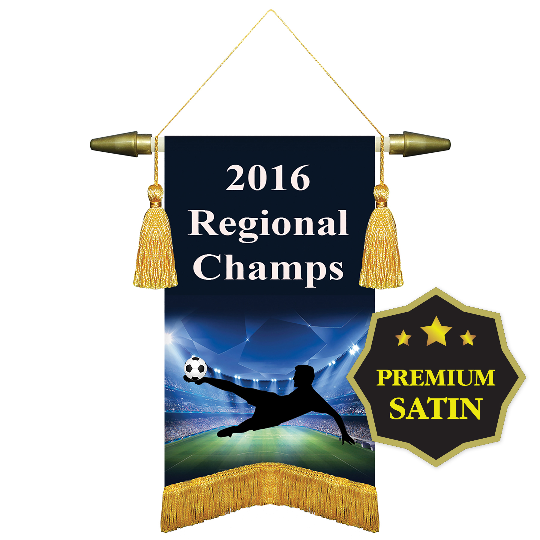 6” x 9” Premium Podium Banner Angle Cut/Fringe