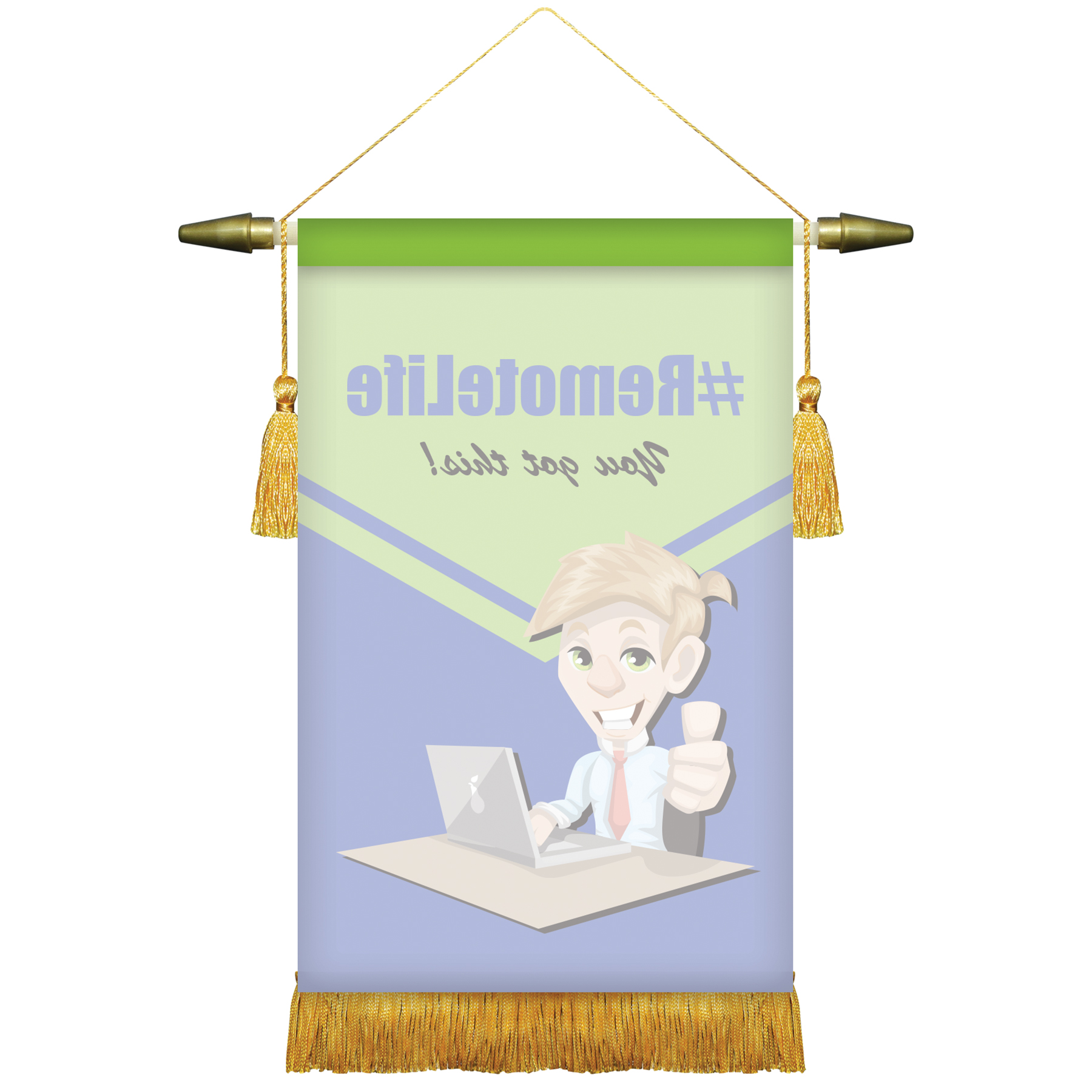 8" x 12" Podium Banner Straight Cut/ with Fringe