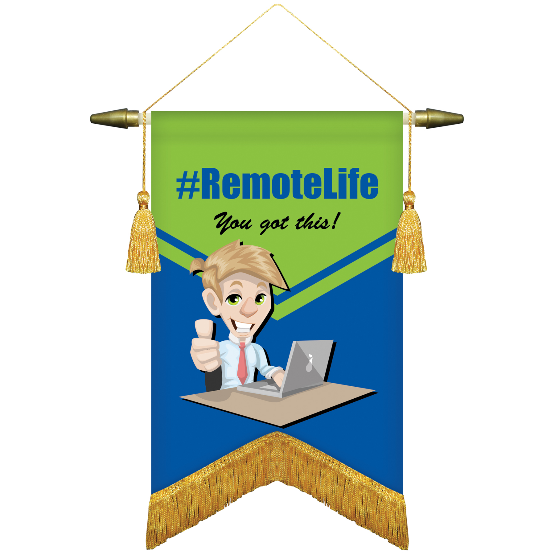 8" x 12" Podium Banner Angle Cut/ with Fringe