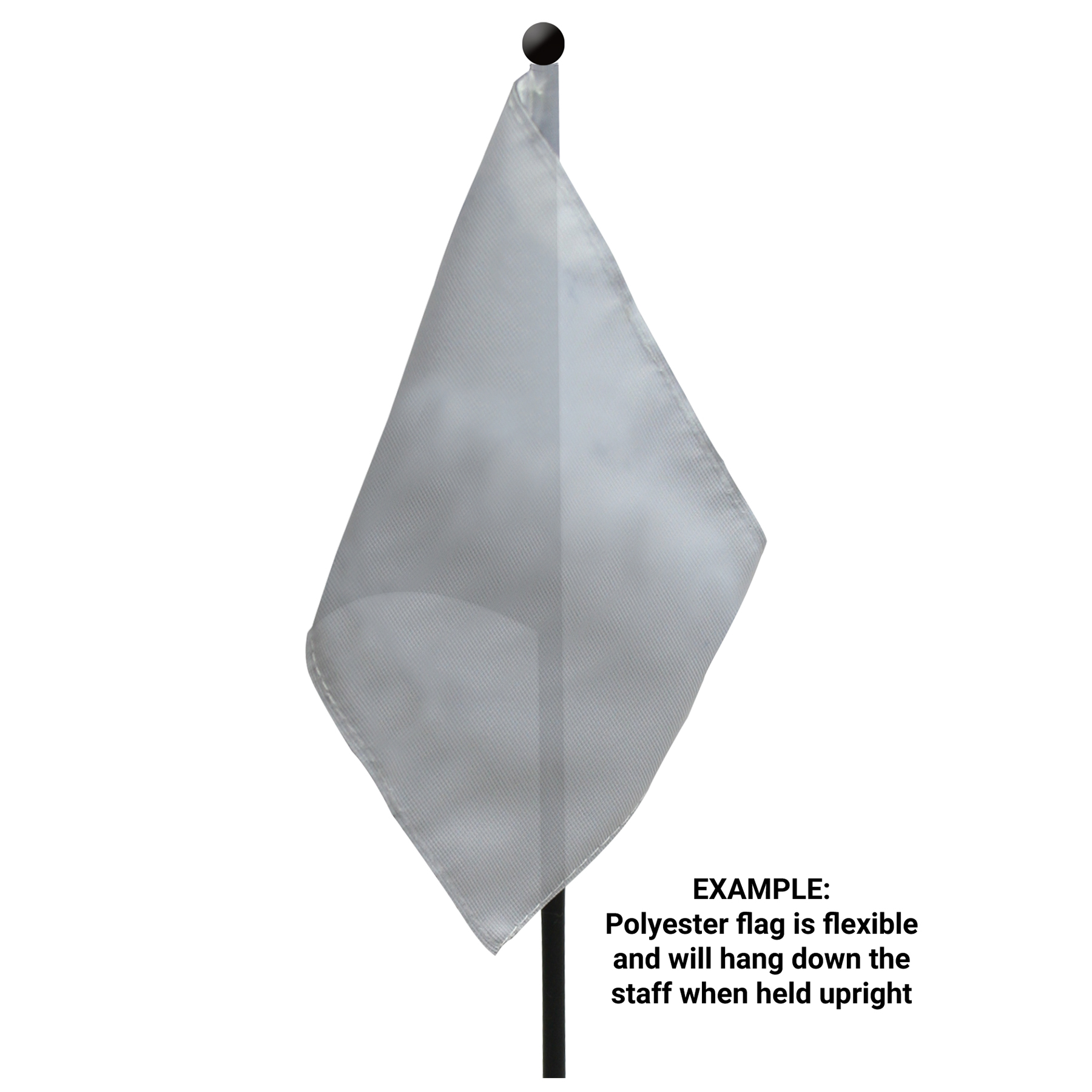 12" x 18" Single Reverse Polyester Stick Flags