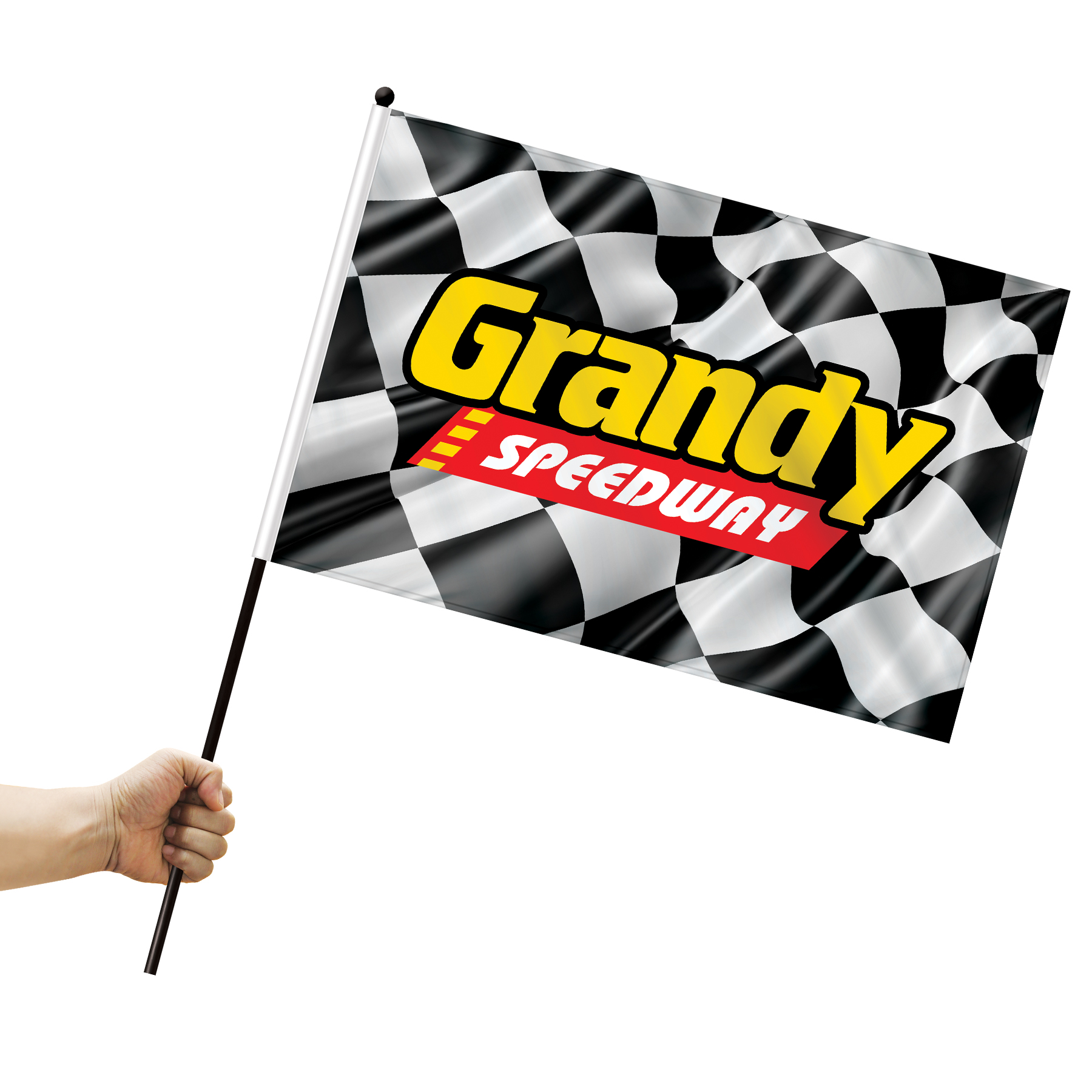 12" x 18" Single Reverse Polyester Stick Flags