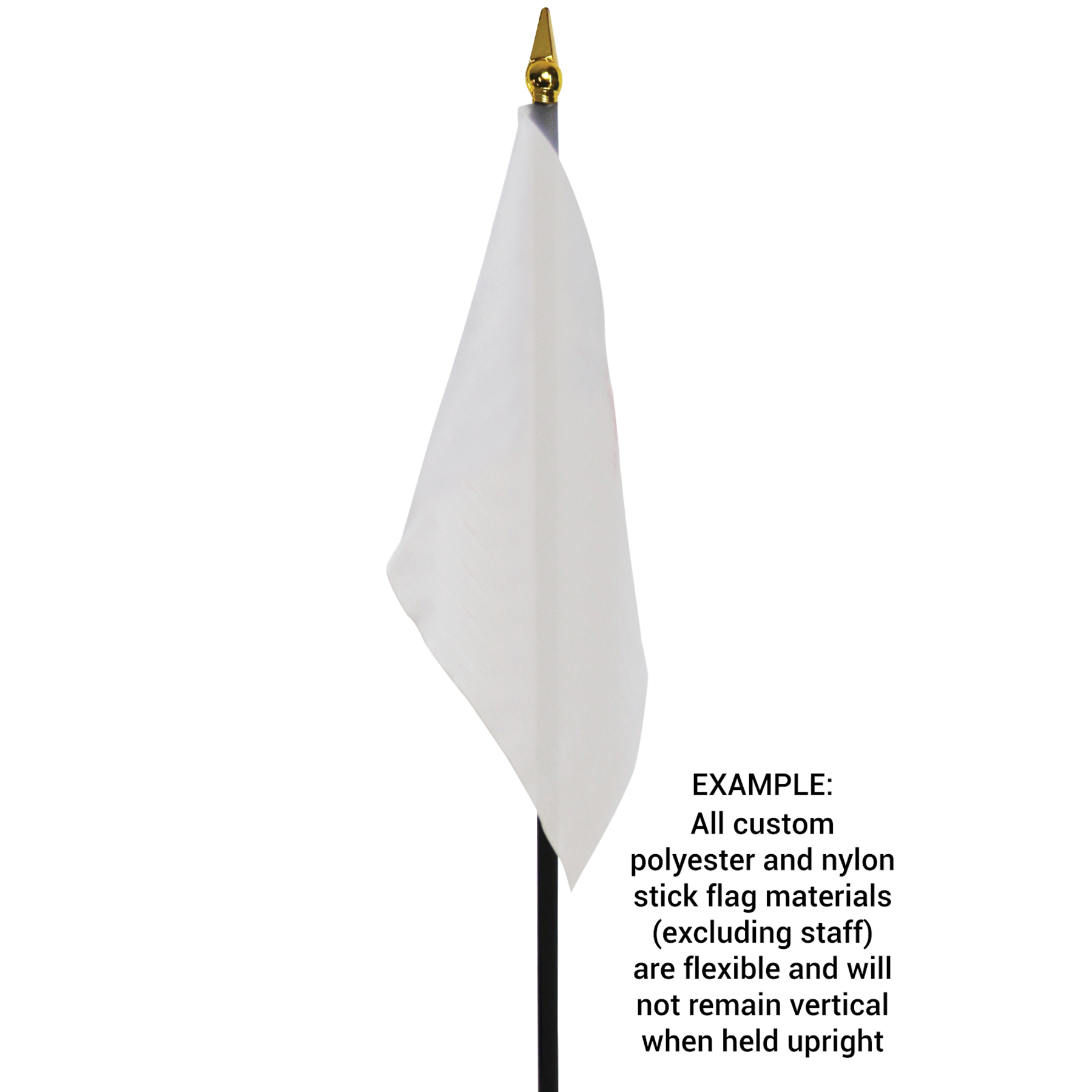 4" x 6" Single Reverse Polyester Stick Flags