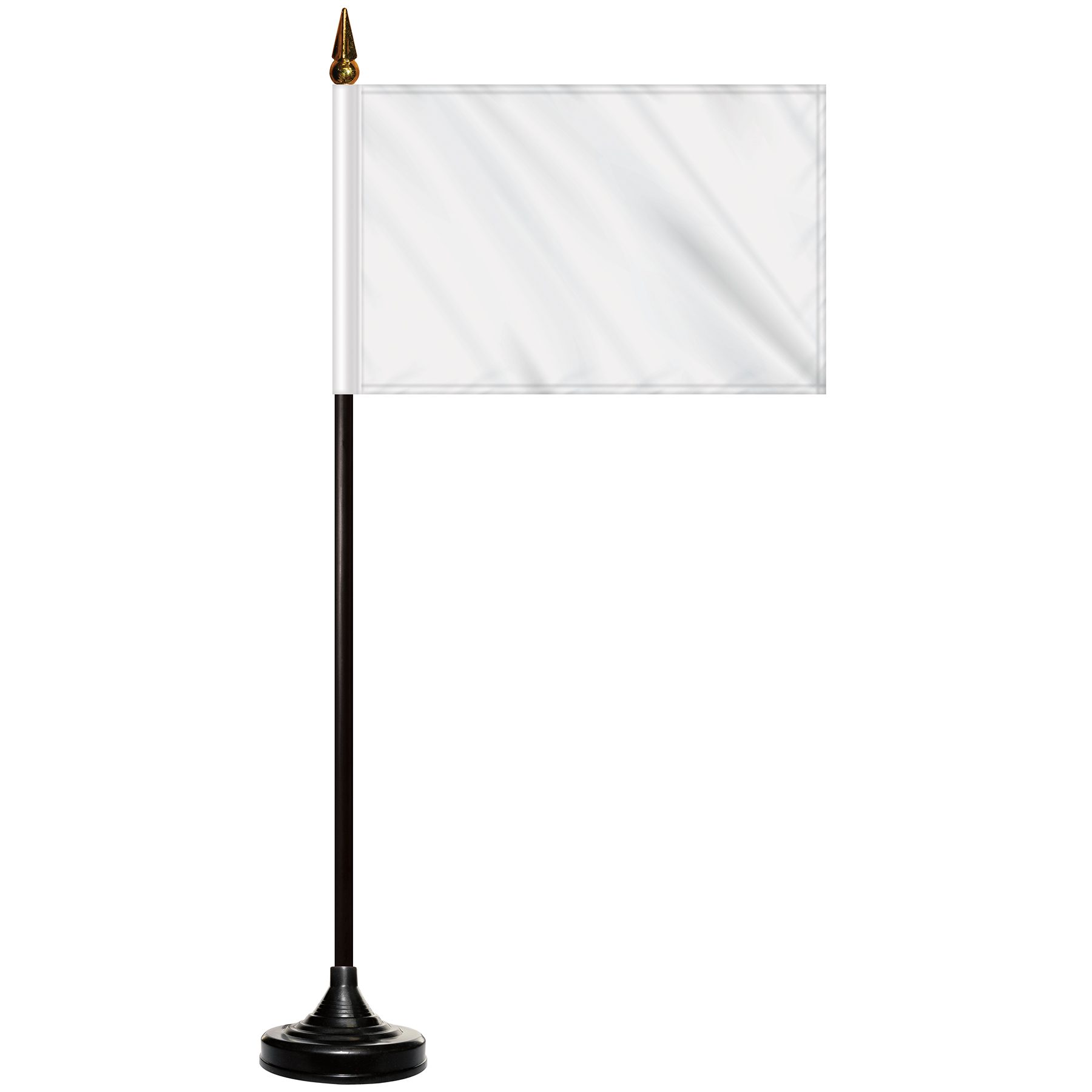 4" x 6" Double Sided Stick Flag with Black Plastic Weighted Base