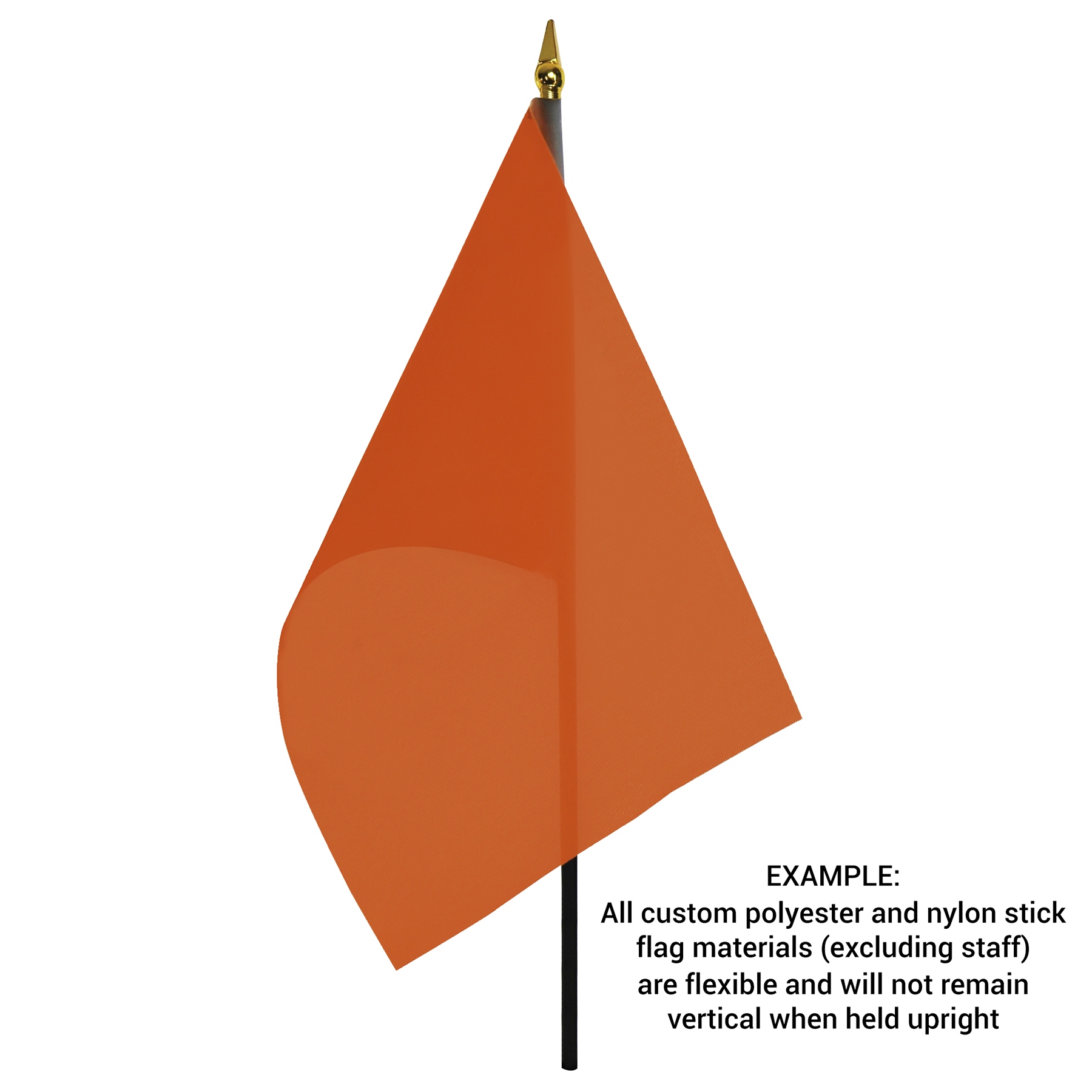 6" x 9" Single Reverse Polyester Stick Flags
