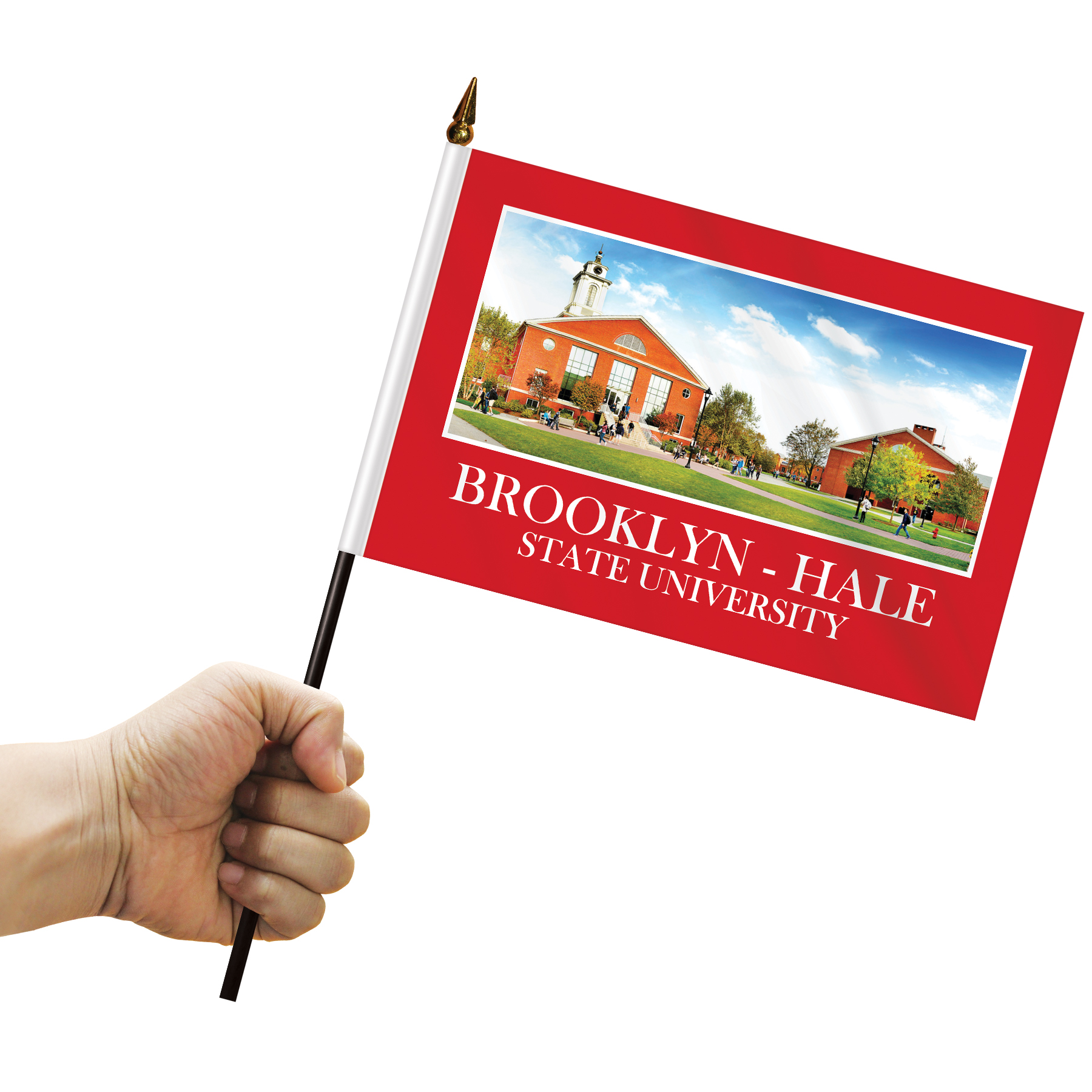 6" x 9" Single Reverse Polyester Stick Flags