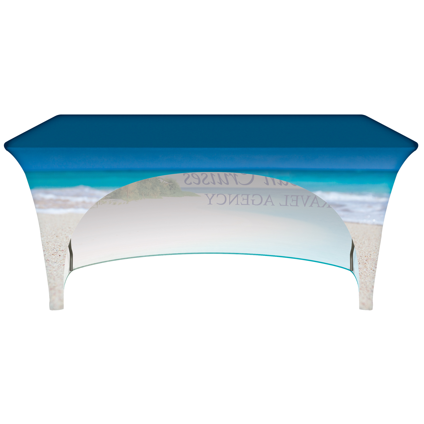 6' Customized Open Back Stretch Style Table Cover