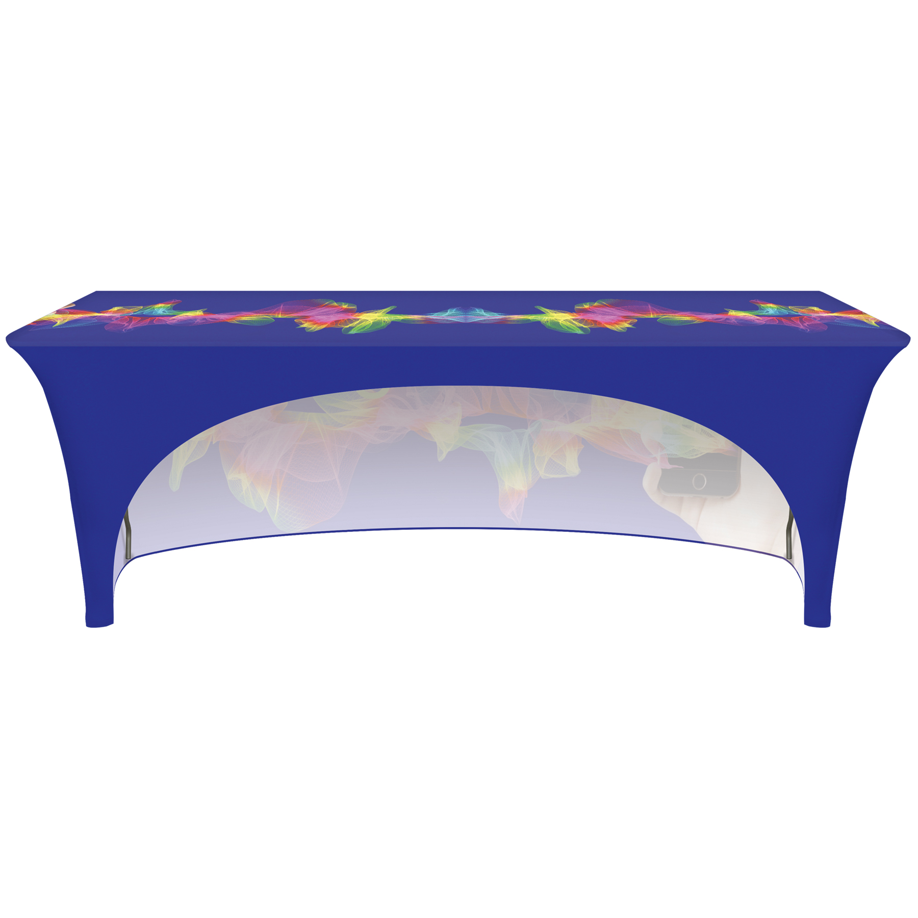 8' Customized Open Back Stretch Style Table Cover