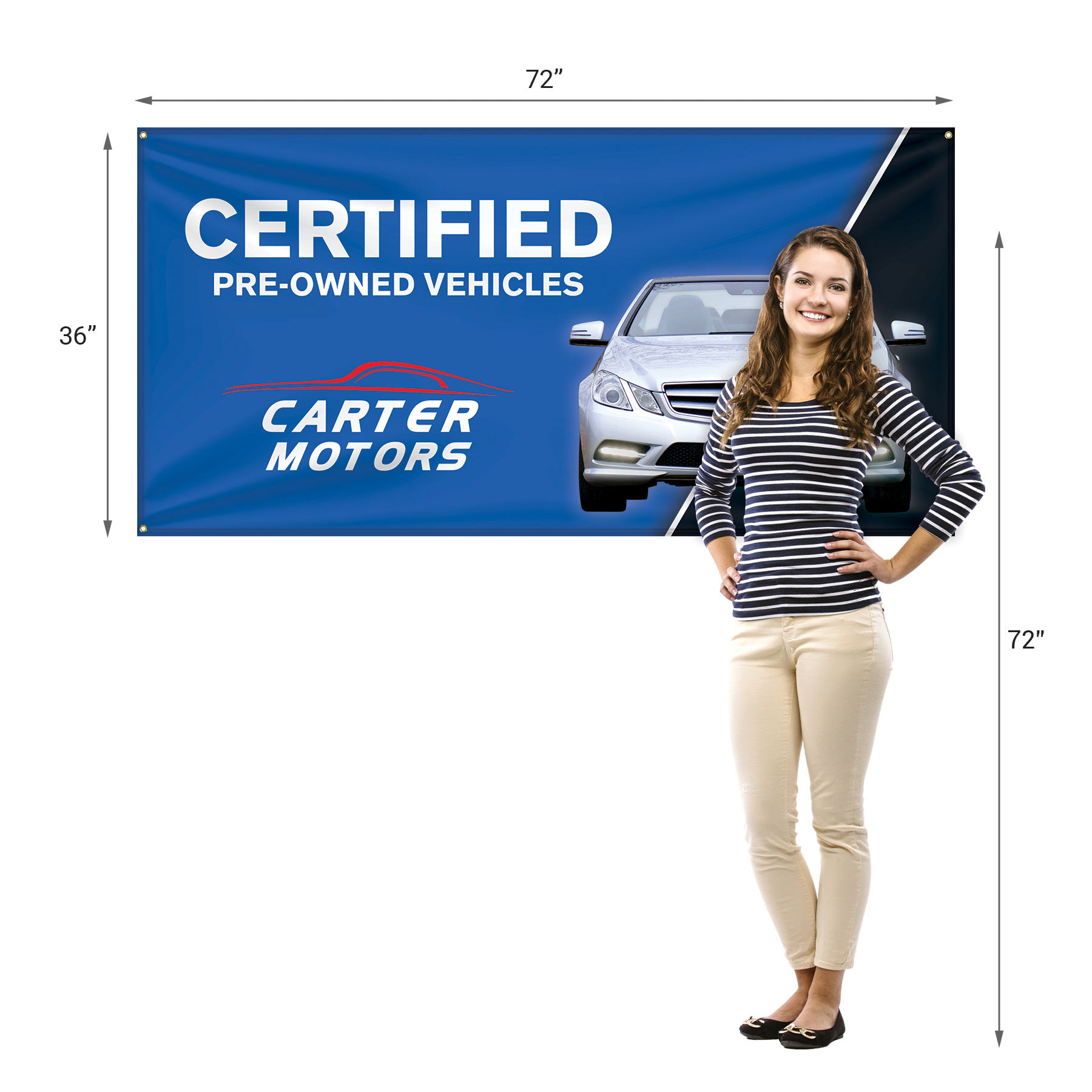 3' x 6' Custom Knitted Polyester Banner